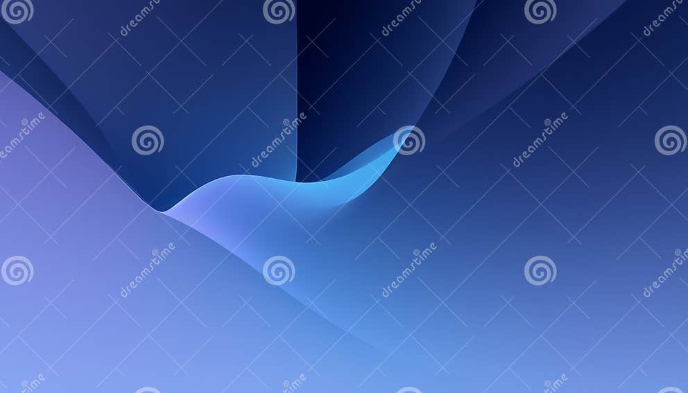 Abstract Illustration Vector Midnight Blue Gradient Wave Background ...