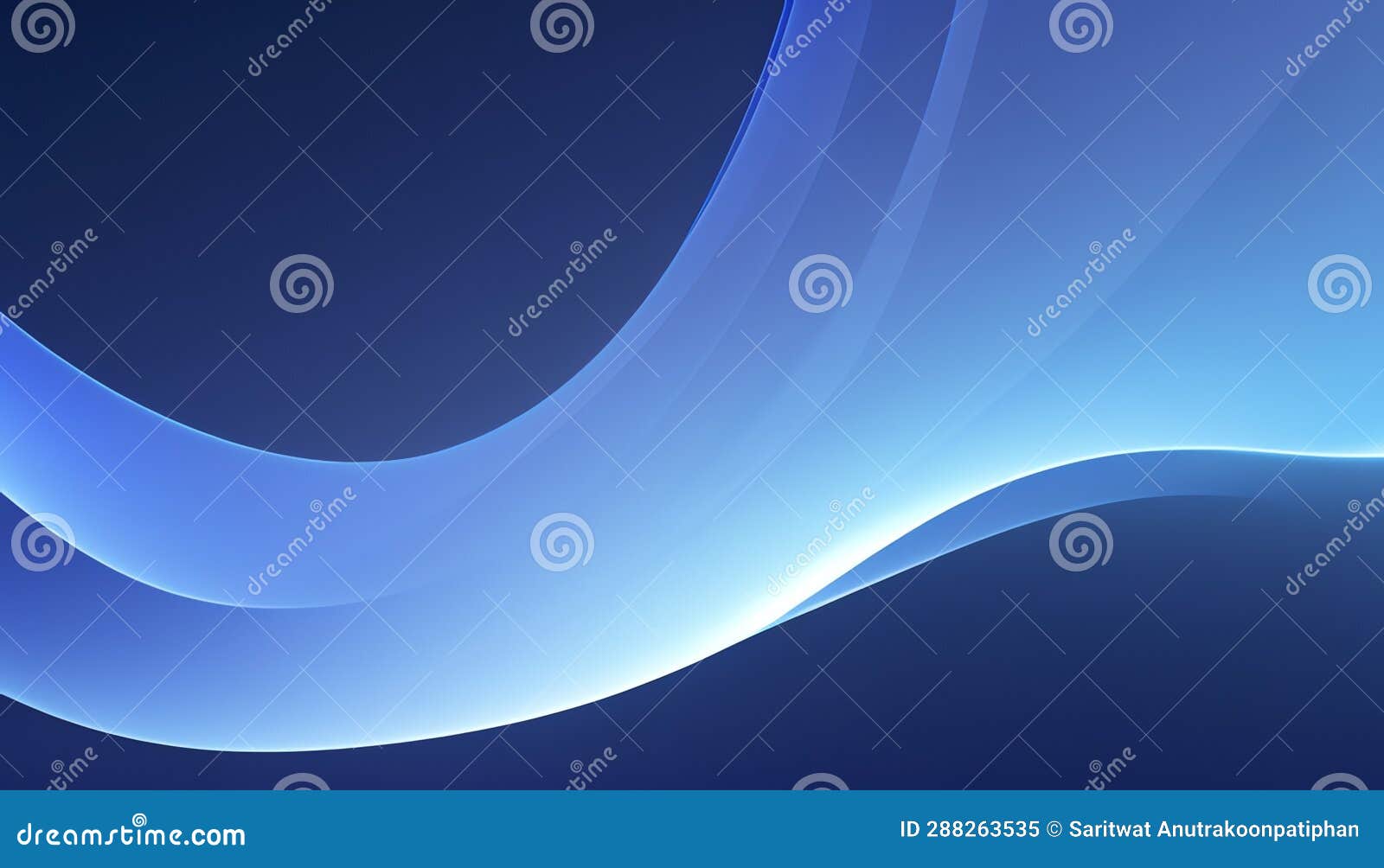 Abstract Illustration Vector Midnight Blue Gradient Wave Background ...