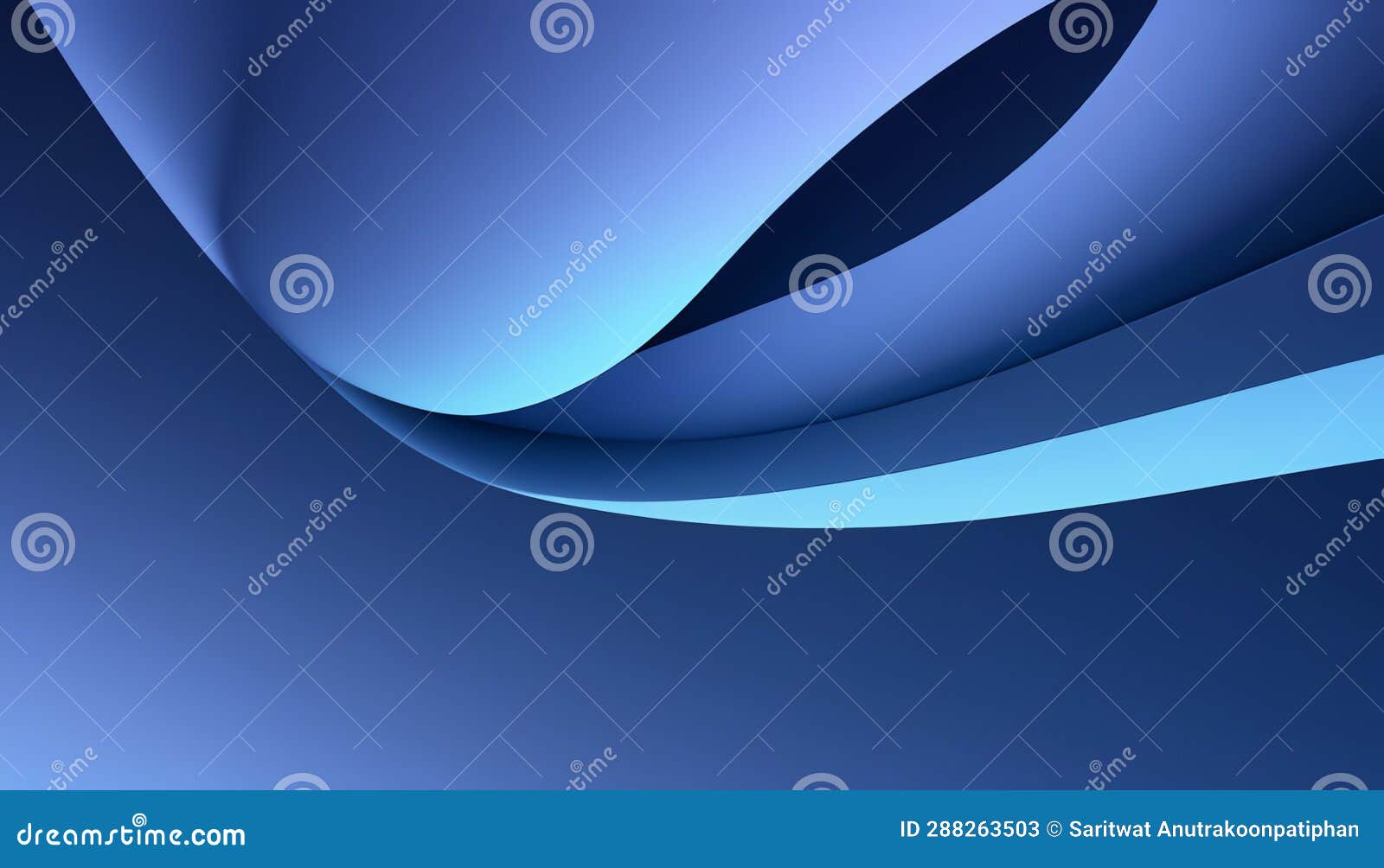 Abstract Illustration Vector Midnight Blue Gradient Wave Background ...
