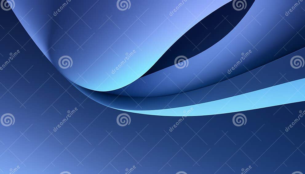 Abstract Illustration Vector Midnight Blue Gradient Wave Background ...