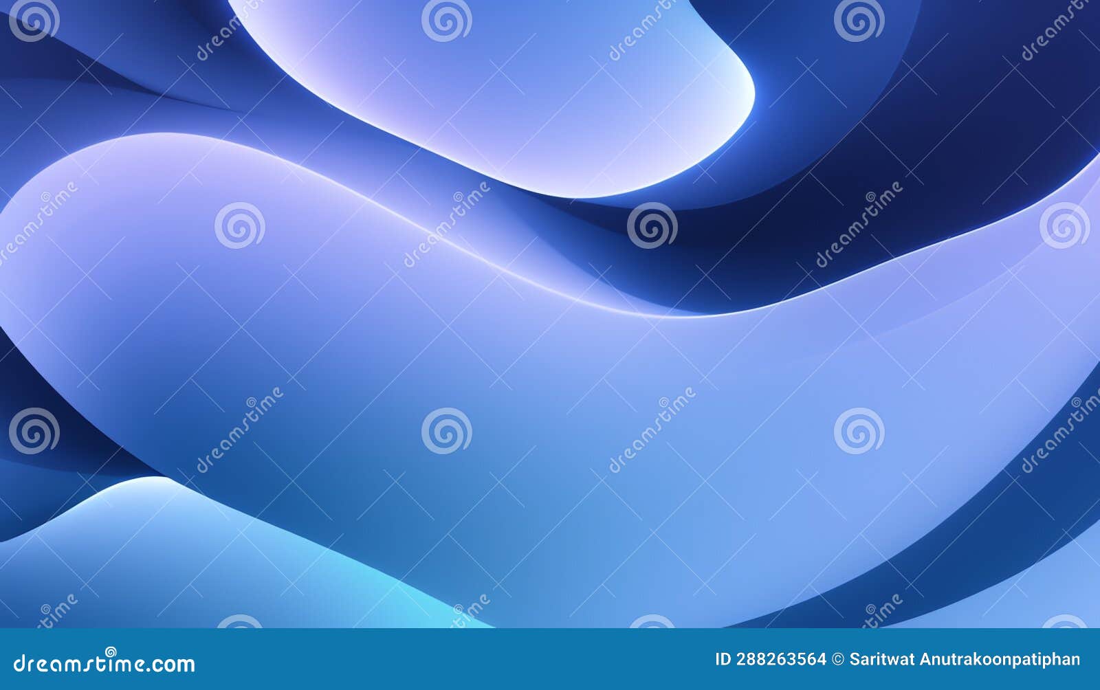 Abstract Illustration Vector Midnight Blue Gradient Wave Background ...