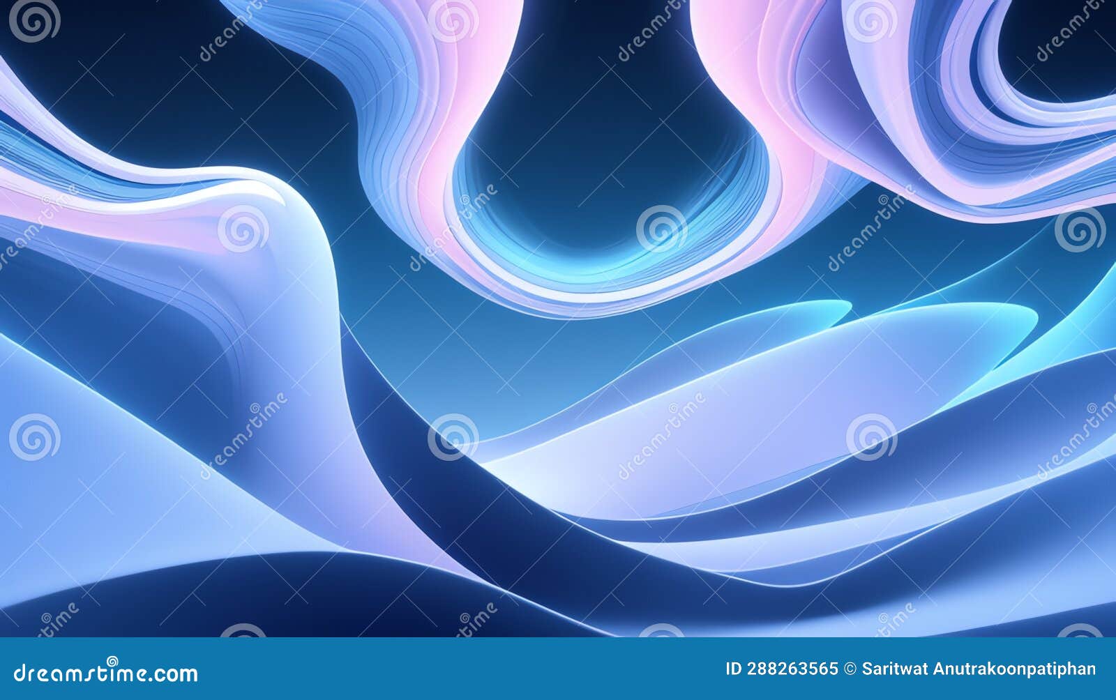 Abstract Illustration Vector Midnight Blue Gradient Wave Background ...