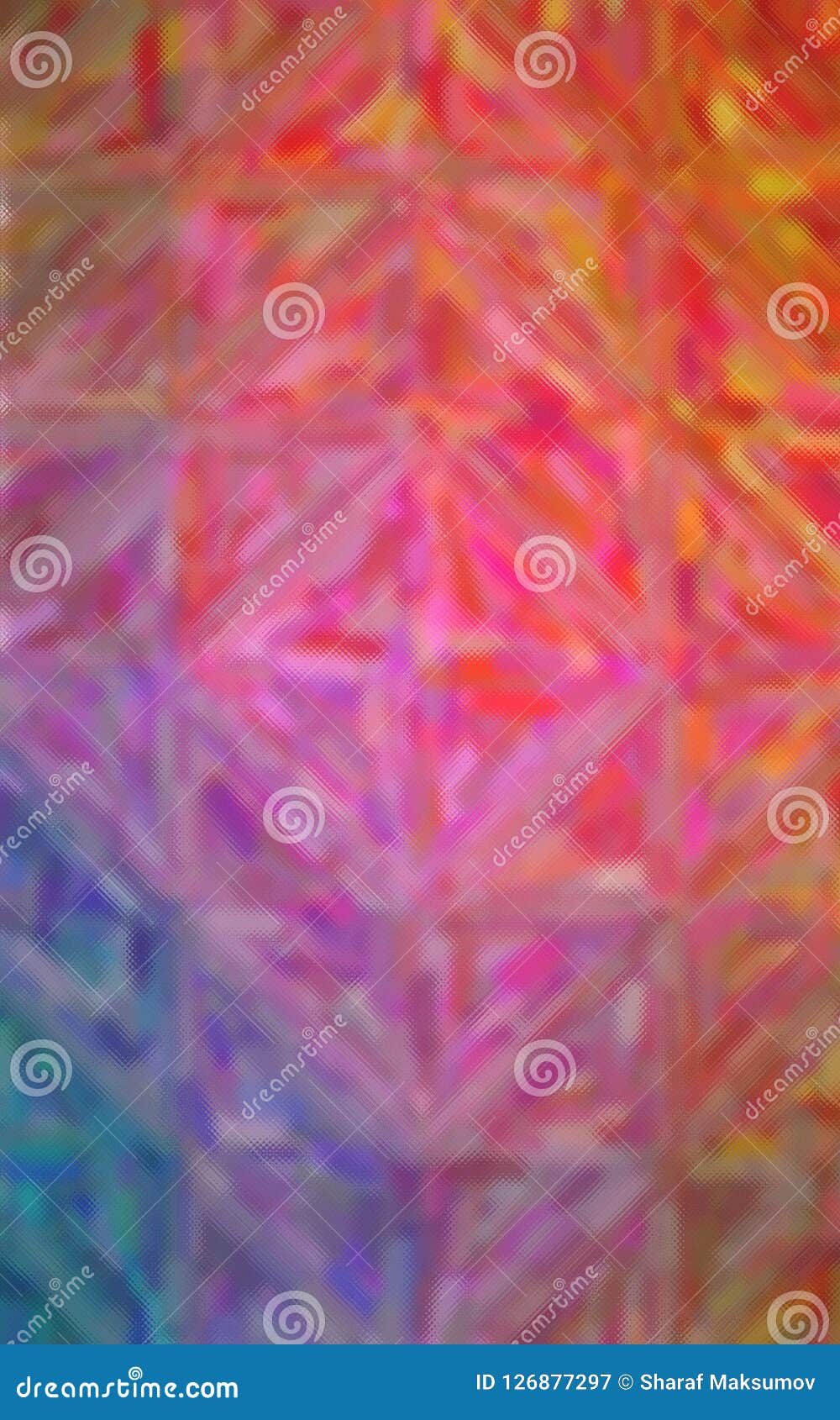 Abstract Illustration of Vertical Pink Orange and Blue Bright through ...