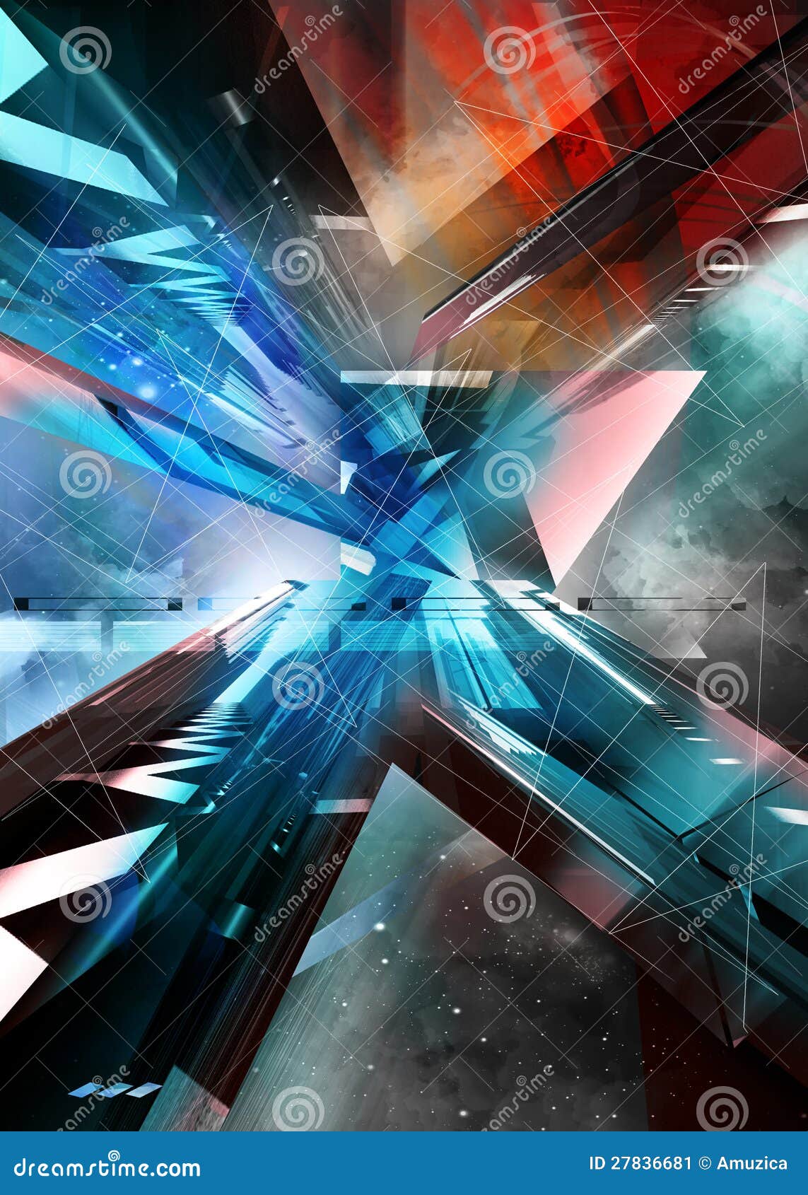 Abstract Illustration. Virtual Background Stock Illustration ...