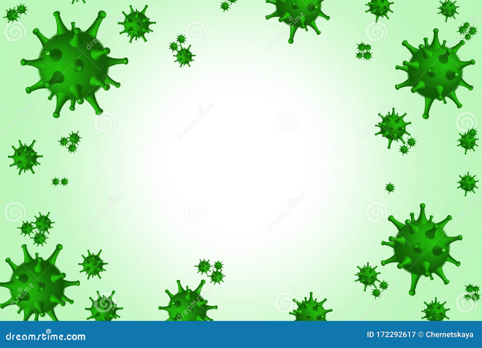 Abstract Illustration of Virus on Green Background Stock Illustration ...