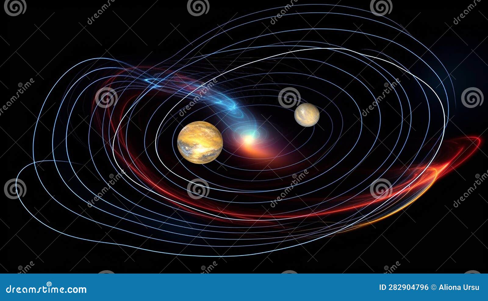 An Abstract Illustration Visualizing the Concept of Gravitational Waves ...