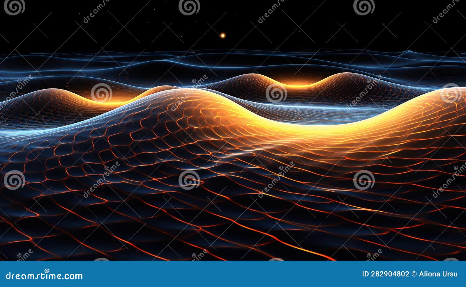 An Abstract Illustration Visualizing the Concept of Gravitational Waves or Gravitational ...