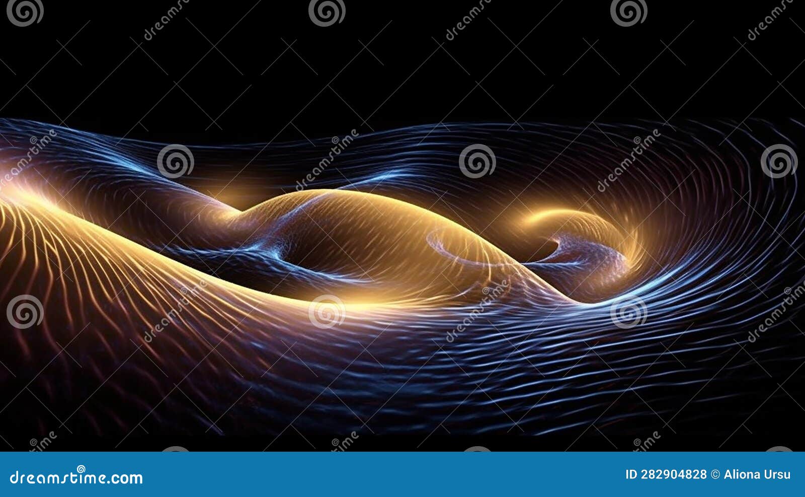 An Abstract Illustration Visualizing the Concept of Gravitational Waves ...
