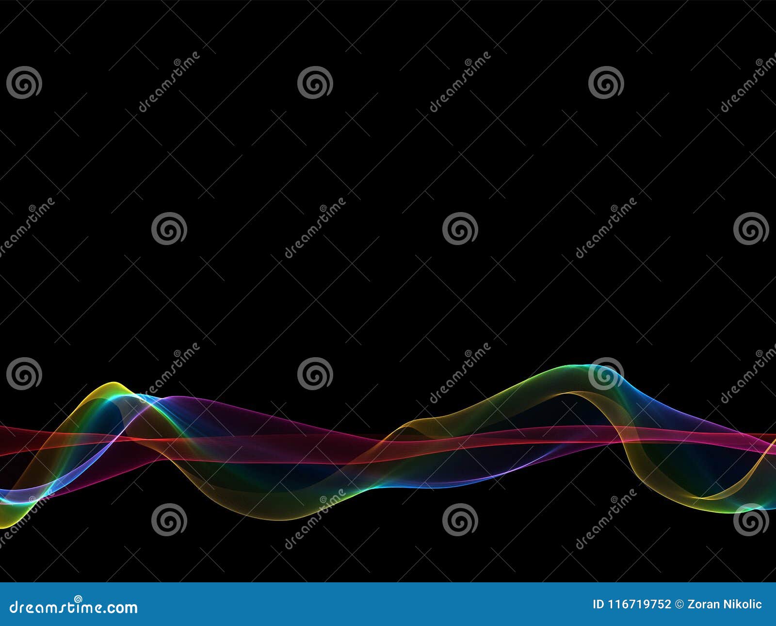 Abstract Illustration of Wavy Flowing Energy Stock Illustration ...