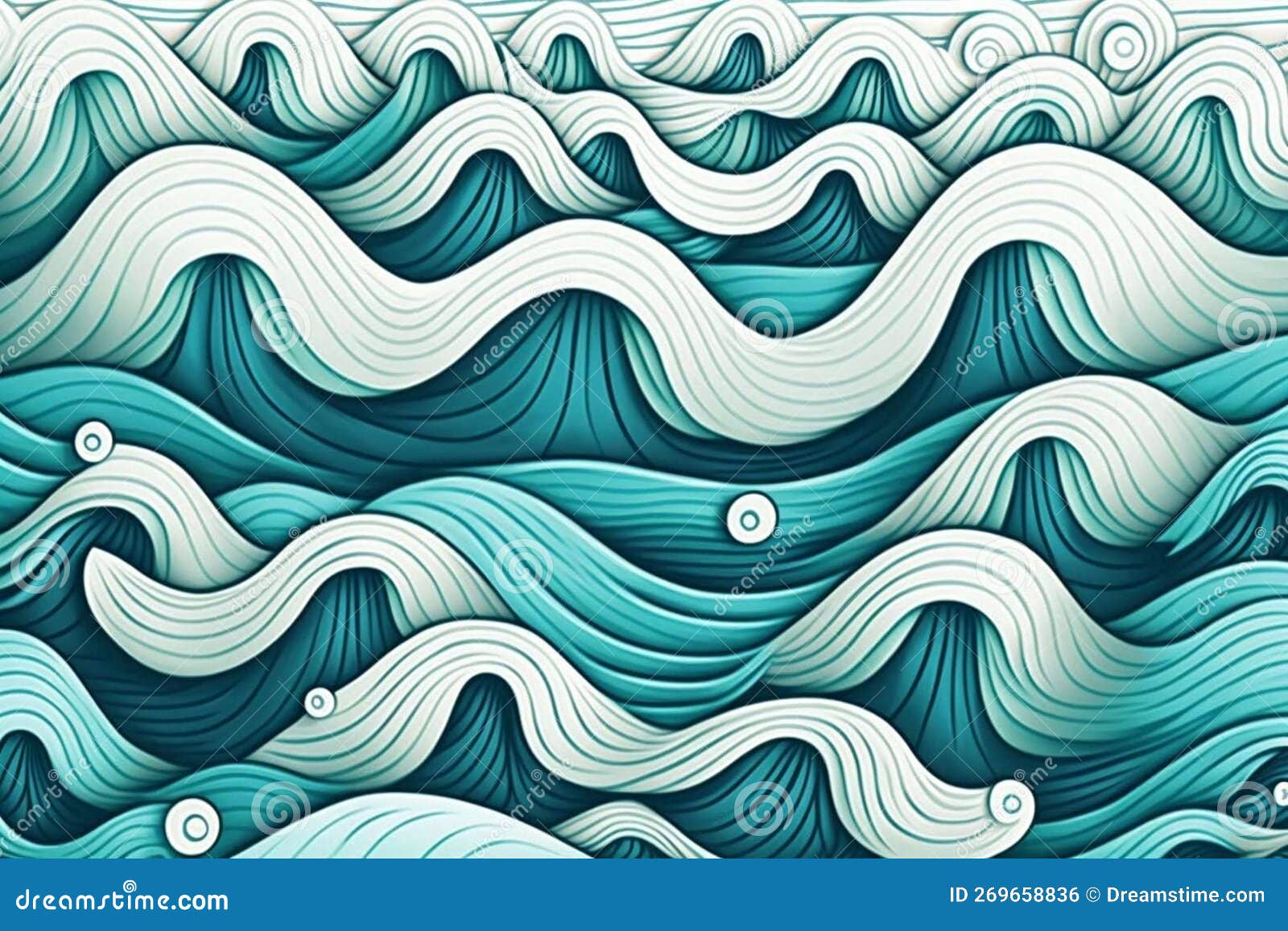 Abstract Illustration of Wavy Sea. Wavy Sea Pattern Stock Illustration ...