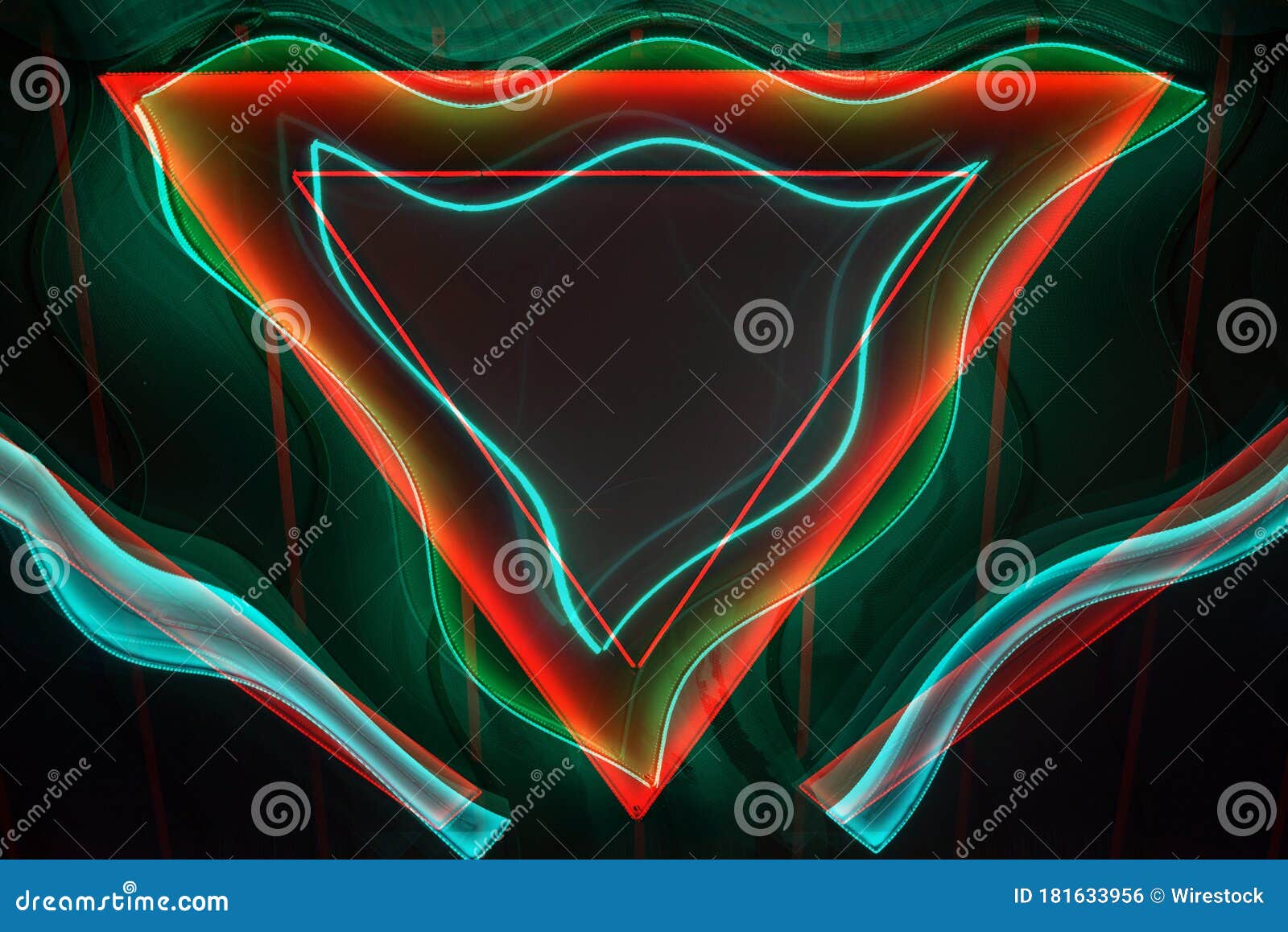Abstract Illustration of the Wavy Triangle Patterns with a 3d Effect ...
