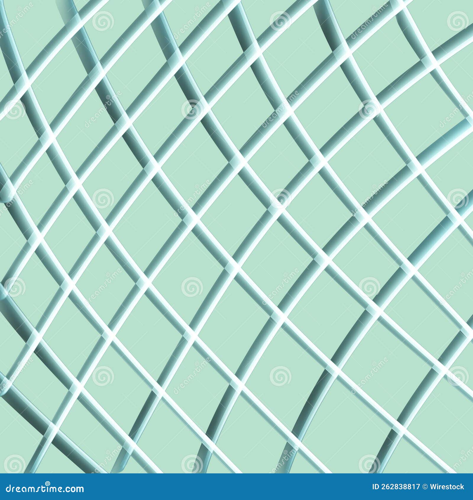 Abstract Illustration of a White Network Pattern on a Mint Green ...