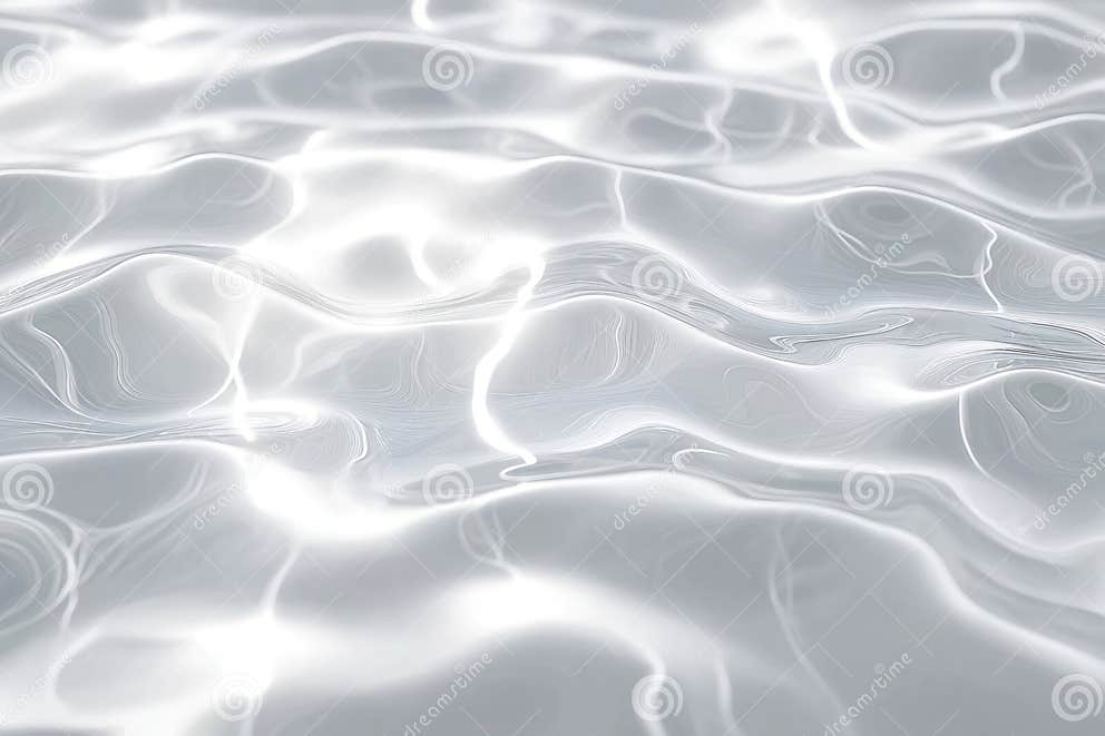 Abstract Illustration of White Water Texture with Light Reflection ...