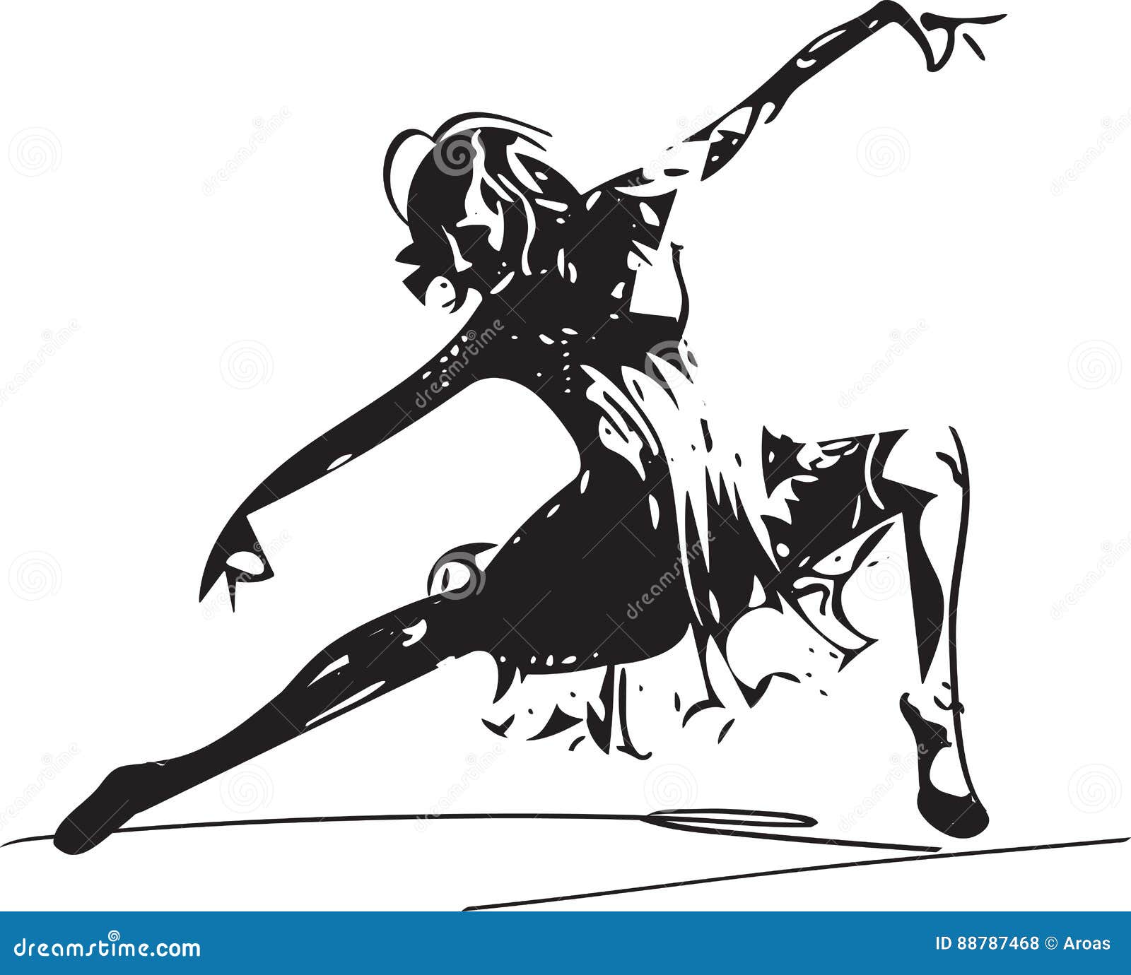 Abstract Illustration of Women Dancing Stock Vector - Illustration of ...