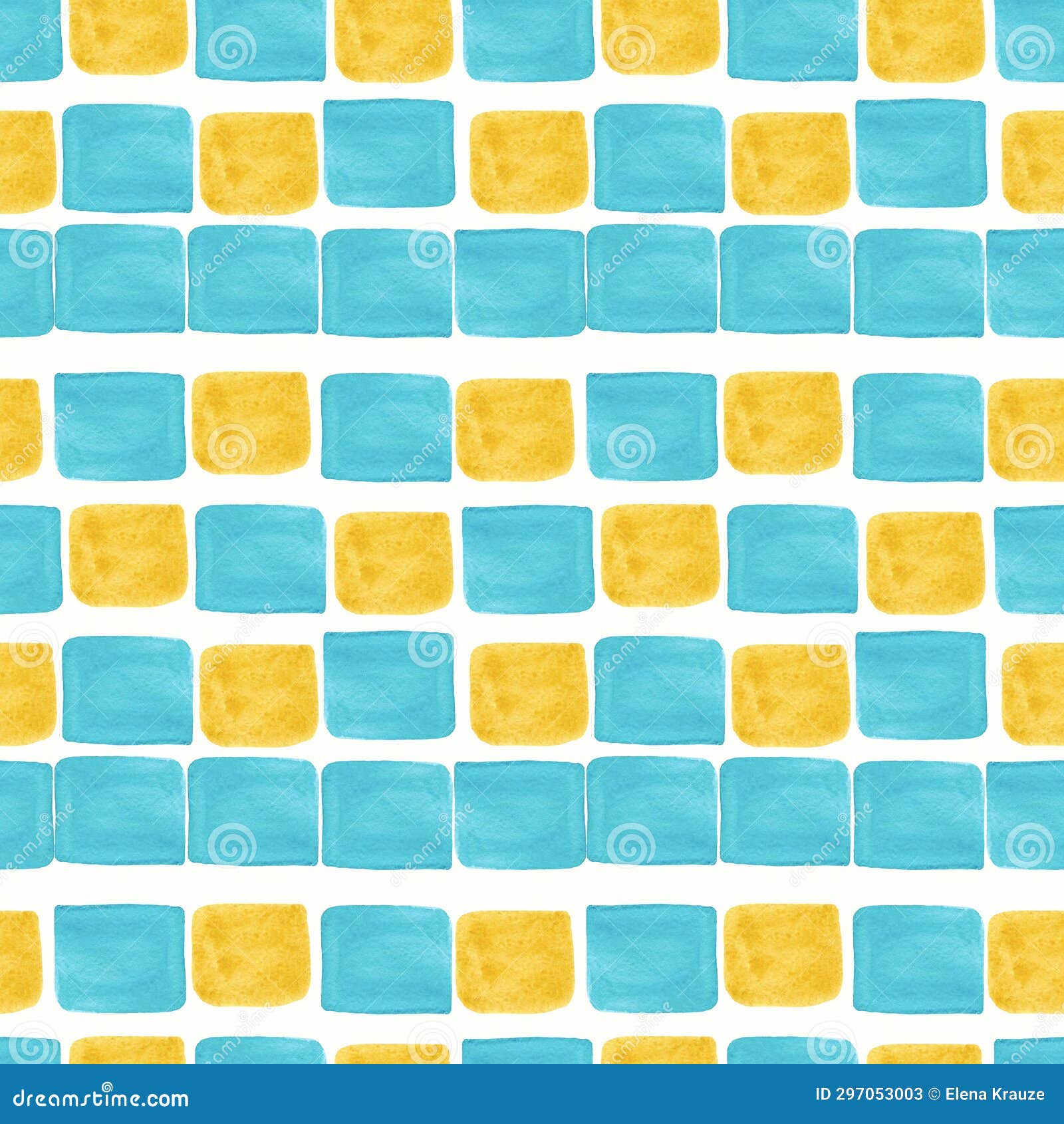 Abstract Illustration of Yellow and Blue Squares. Stock Image - Image ...