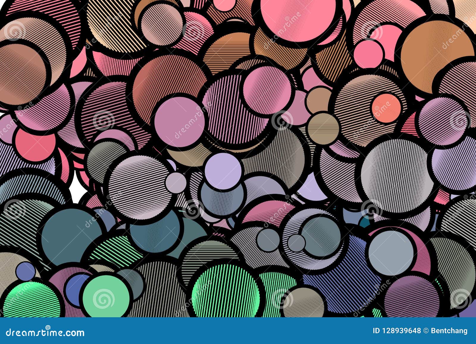 Abstract Illustrations of Circle or Ellipse with Lines, Conceptual ...