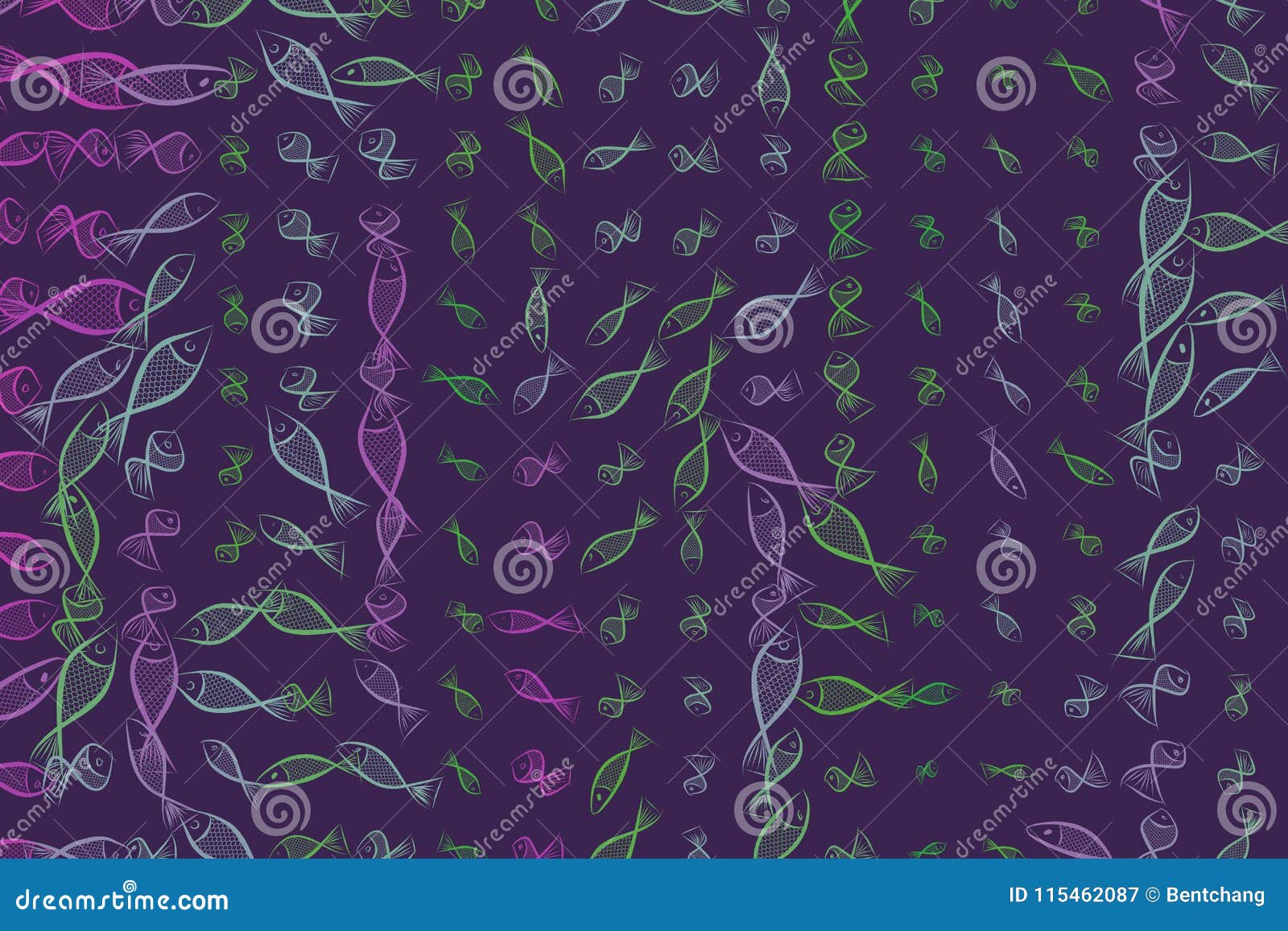 Abstract Illustrations of Fish, Conceptual Pattern. Creative, Shape ...