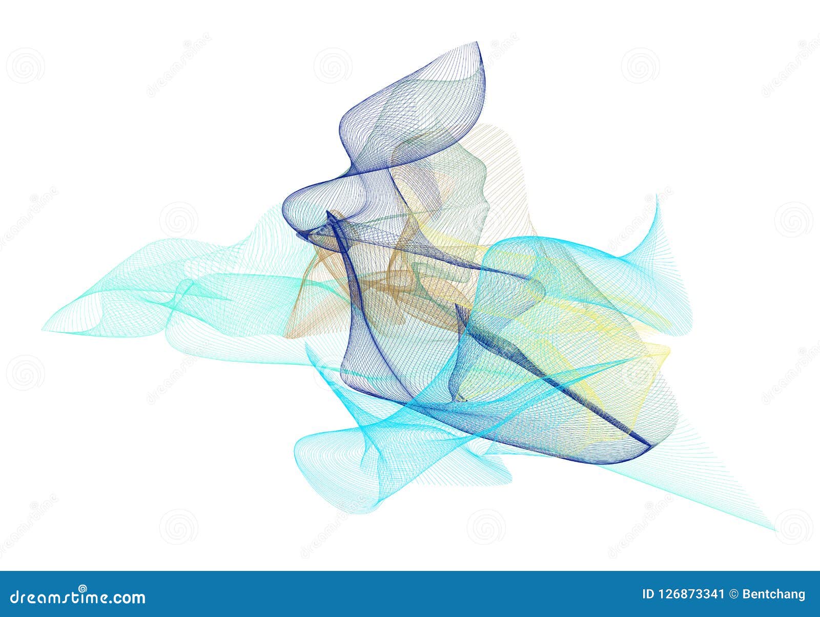 Abstract Illustrations of Smoky Line Art, Conceptual. Decoration ...