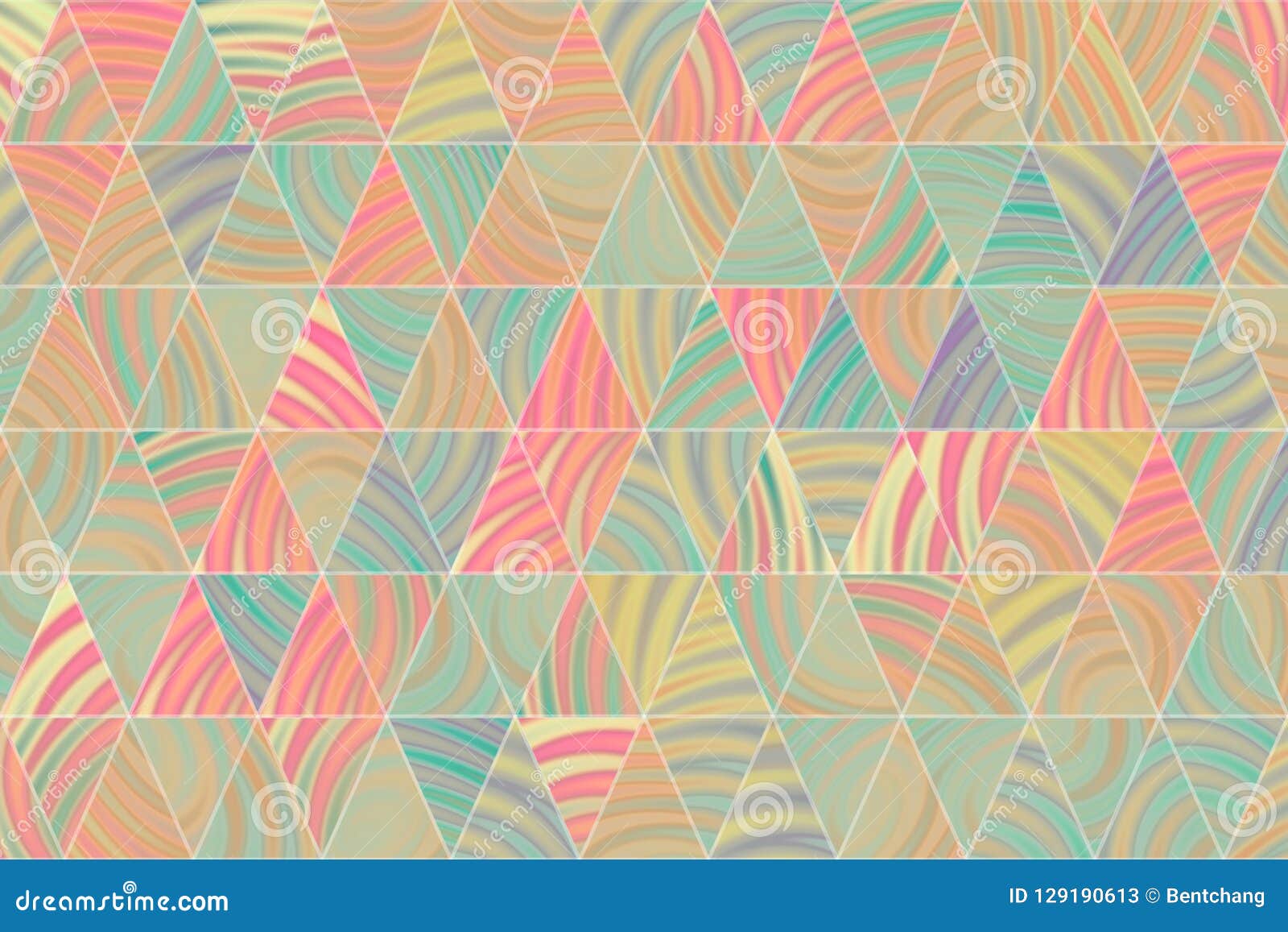 Abstract Illustrations of Triangle Strip, Conceptual. Details, Colorful ...