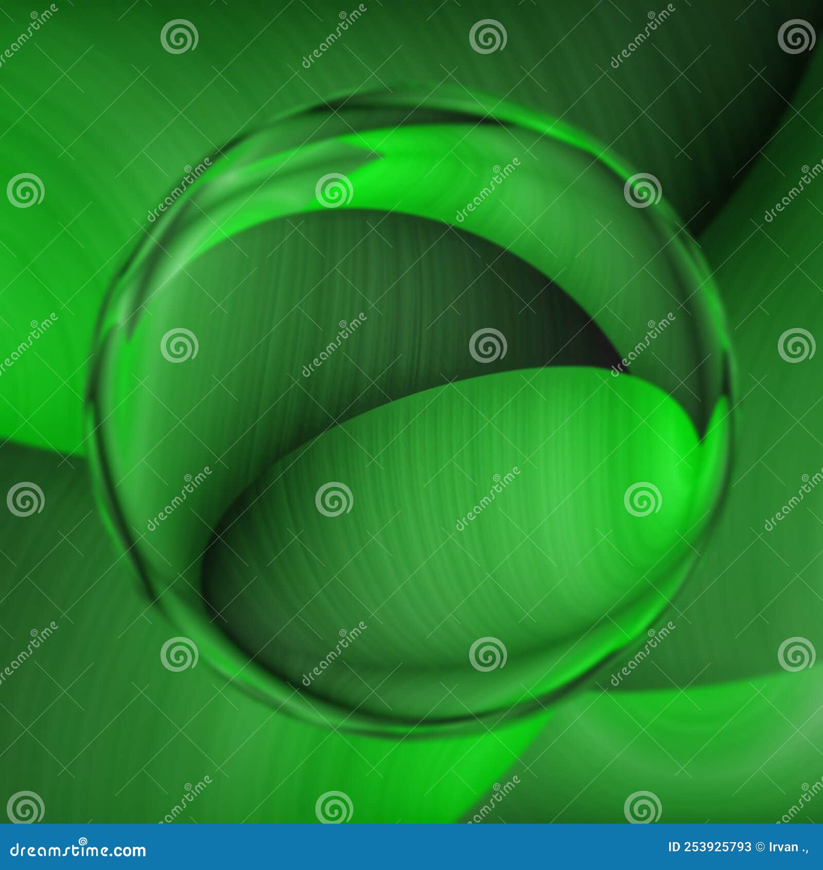 Abstract Ilustration Glass Ball with Green Collor Stock Illustration ...
