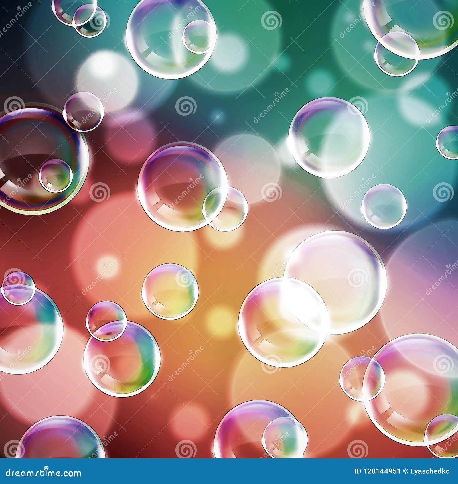 Abstract Image of a Beautiful Rainbow Bubble. Stock Illustration ...