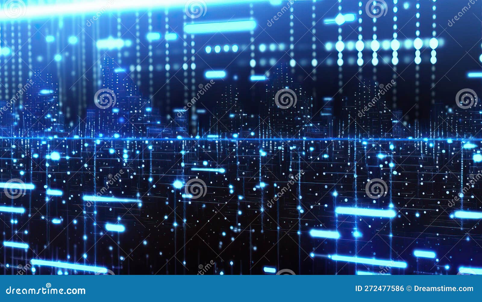 Abstract Image of Binary Code.background with Glowing Neon Characters ...