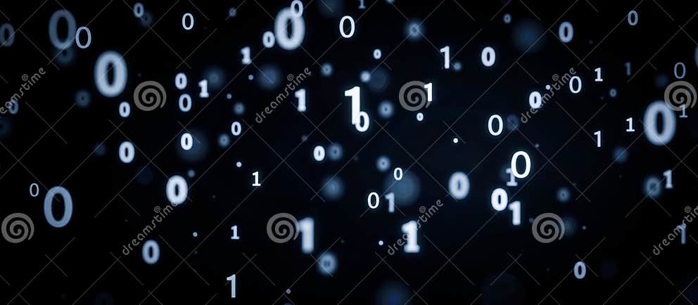 Binary Code Overlay. Binary Code Background with Floating Numbers Zero and One, Digital Data ...