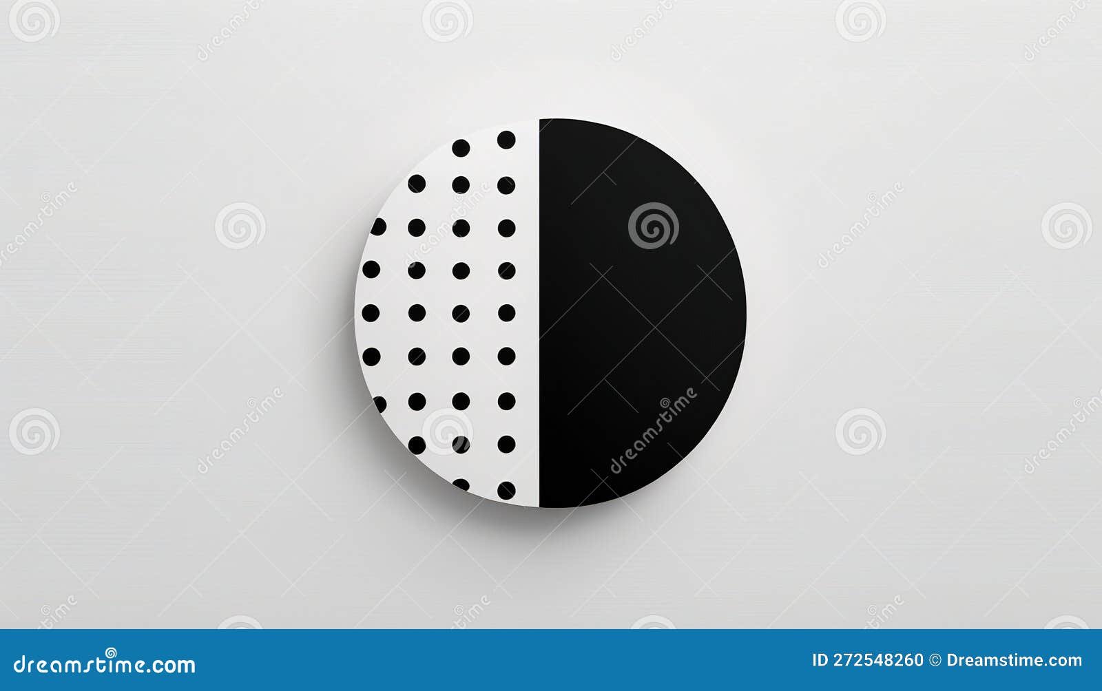 Abstract Image of a Black and White Circle, Unique Design Stock ...