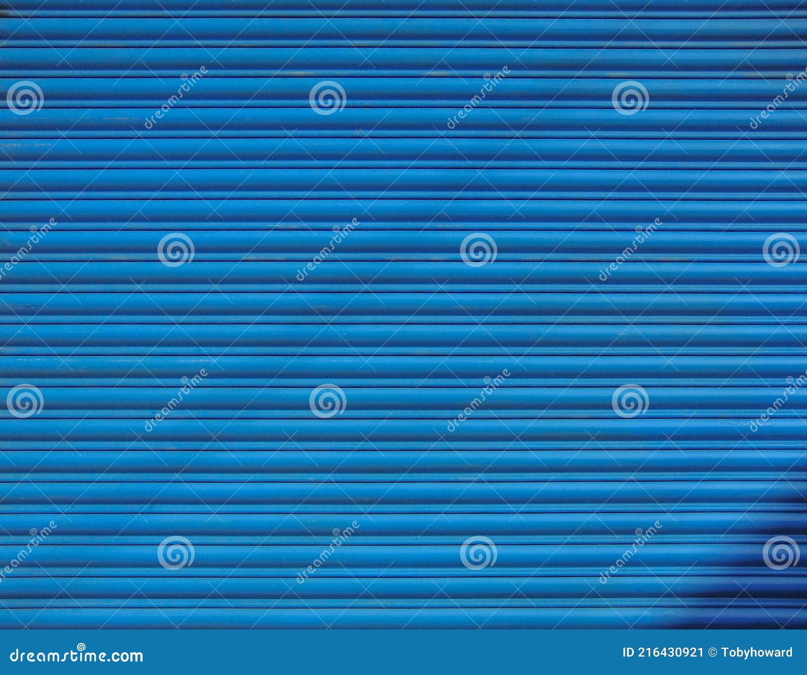 Blue Corrugated Metal Shutter Stock Image - Image of pattern, shape ...