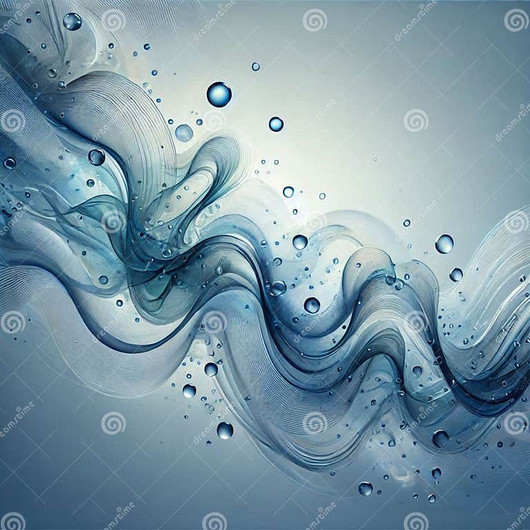 Abstract Image of Abstract Blue Gradient Waves Flowing into Harmonious ...
