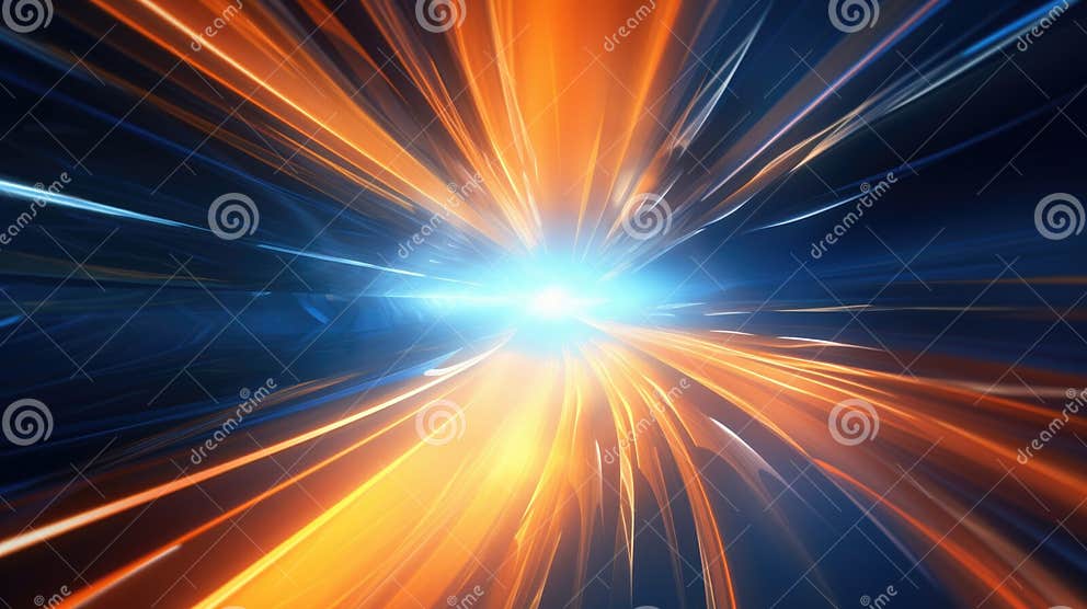 Abstract Image of Blue and Orange Light, Suitable for Backgrounds or ...