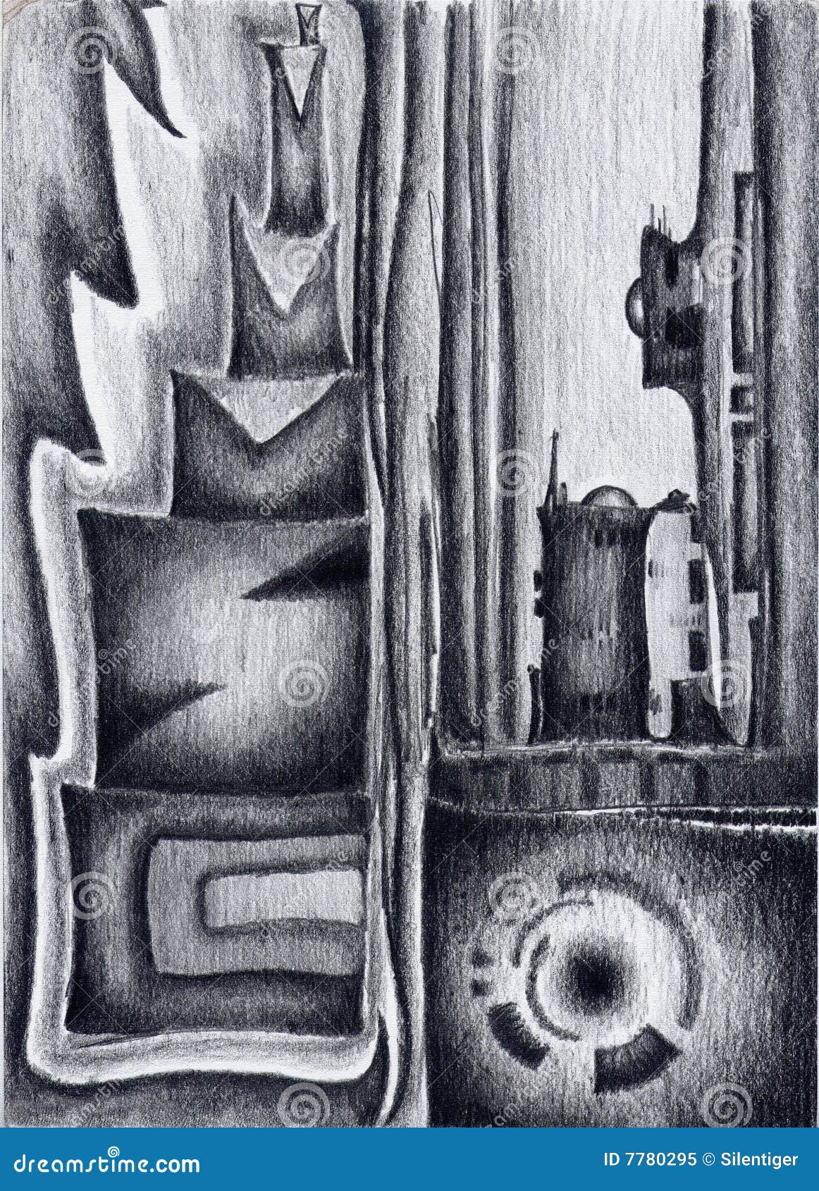 Abstract image of boxes stock illustration. Illustration of circles ...