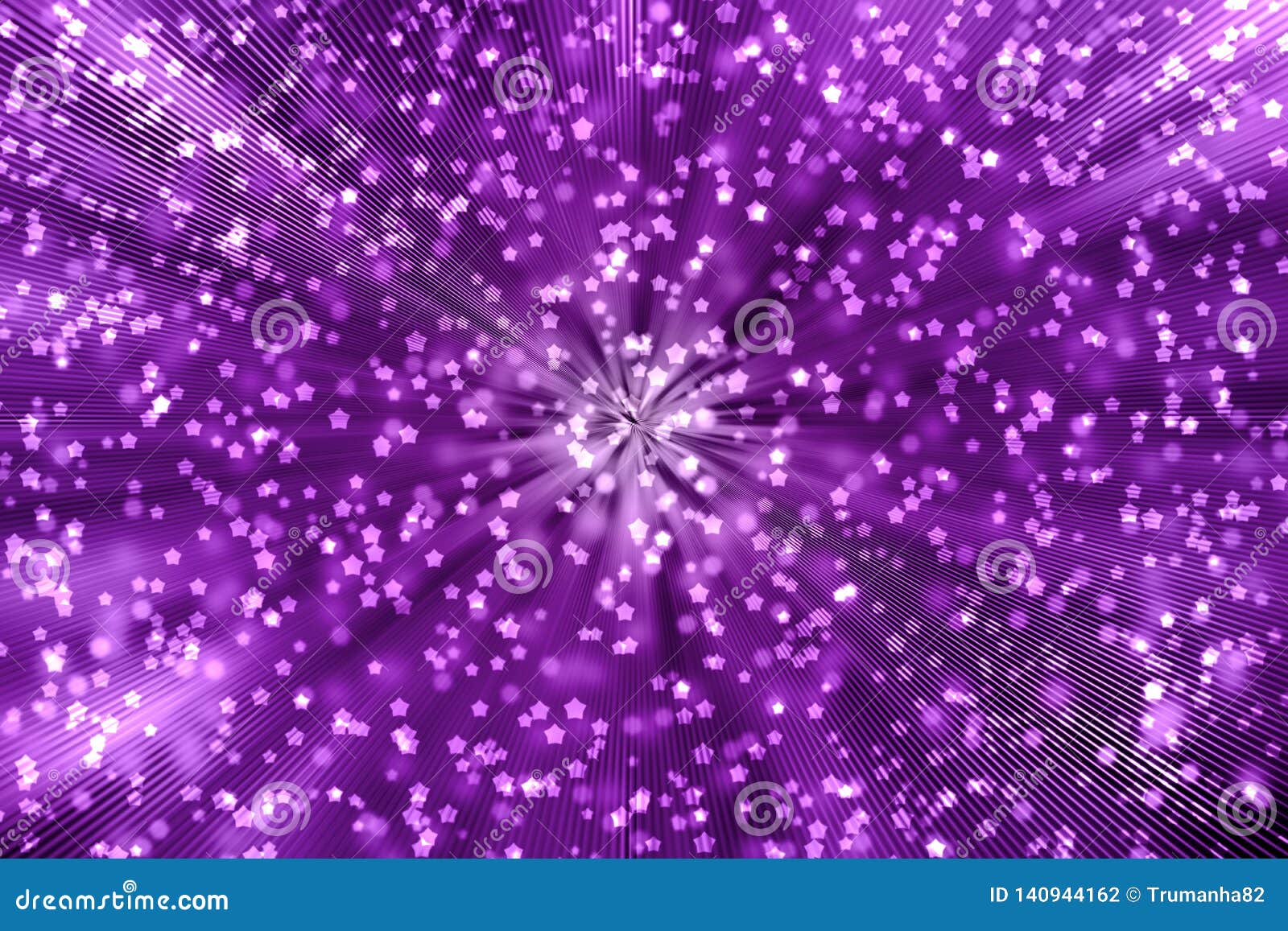Abstract Stars Blast in Purple Background Stock Illustration ...