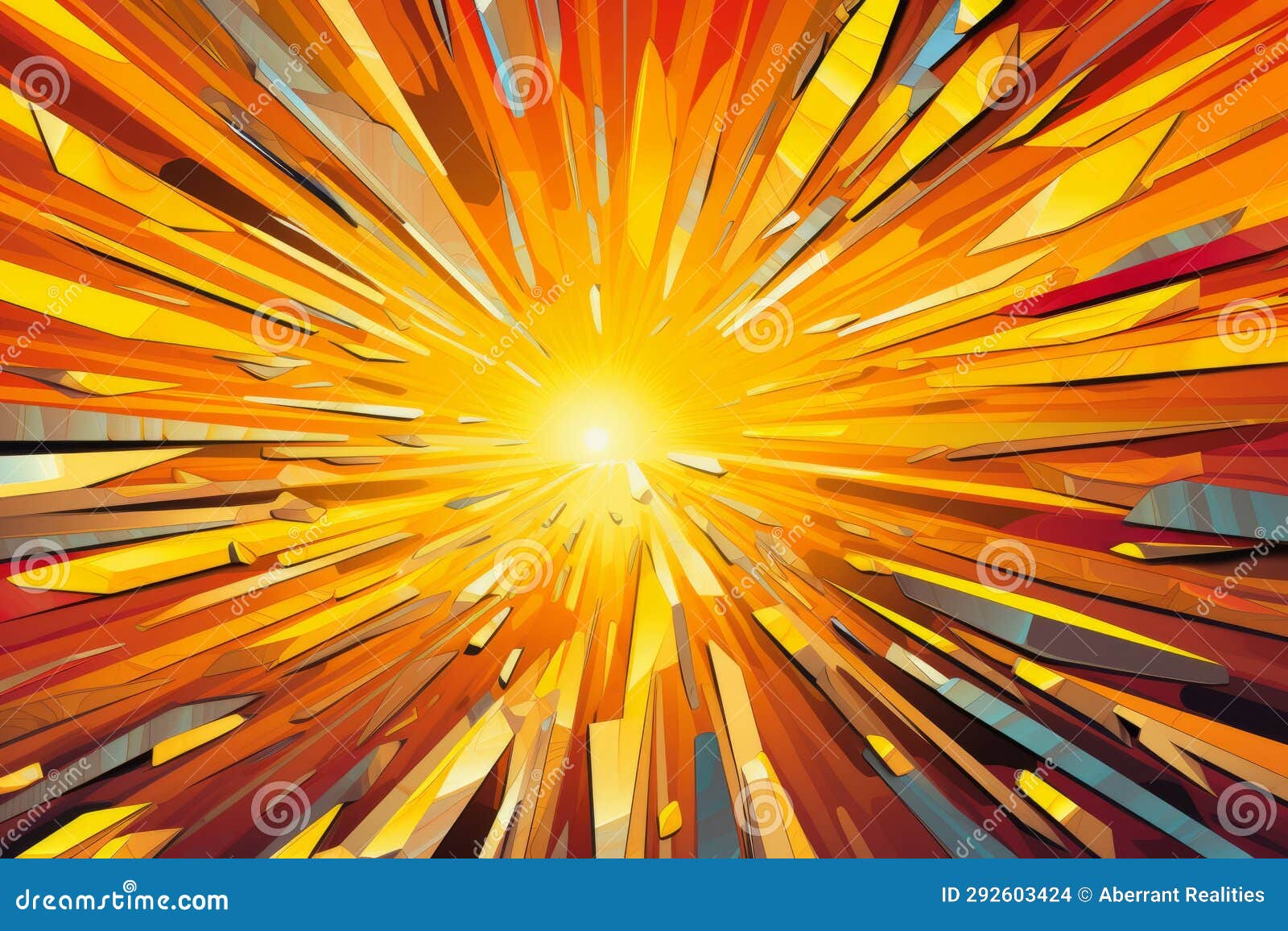 An Abstract Image of a Burst of Light Coming Out of a Broken Window ...