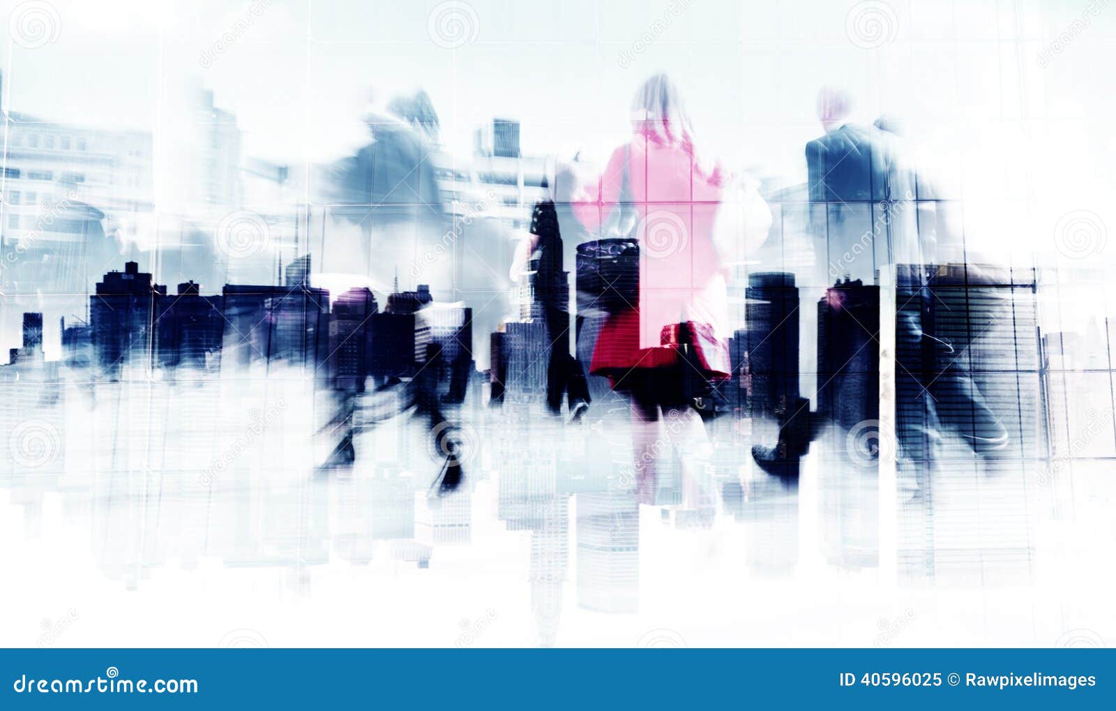 Abstract Image of Business People Walking on the Street Stock Image ...