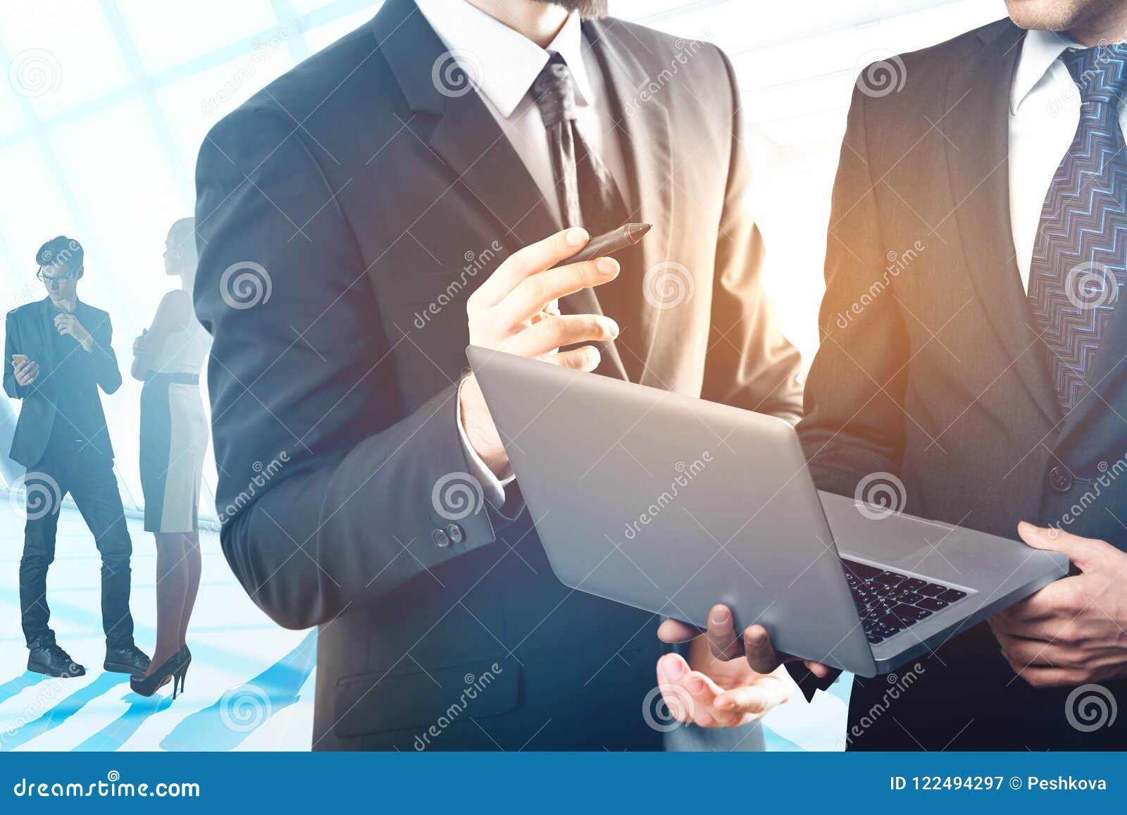 Teamwork and Technology Concept Stock Image - Image of communication ...