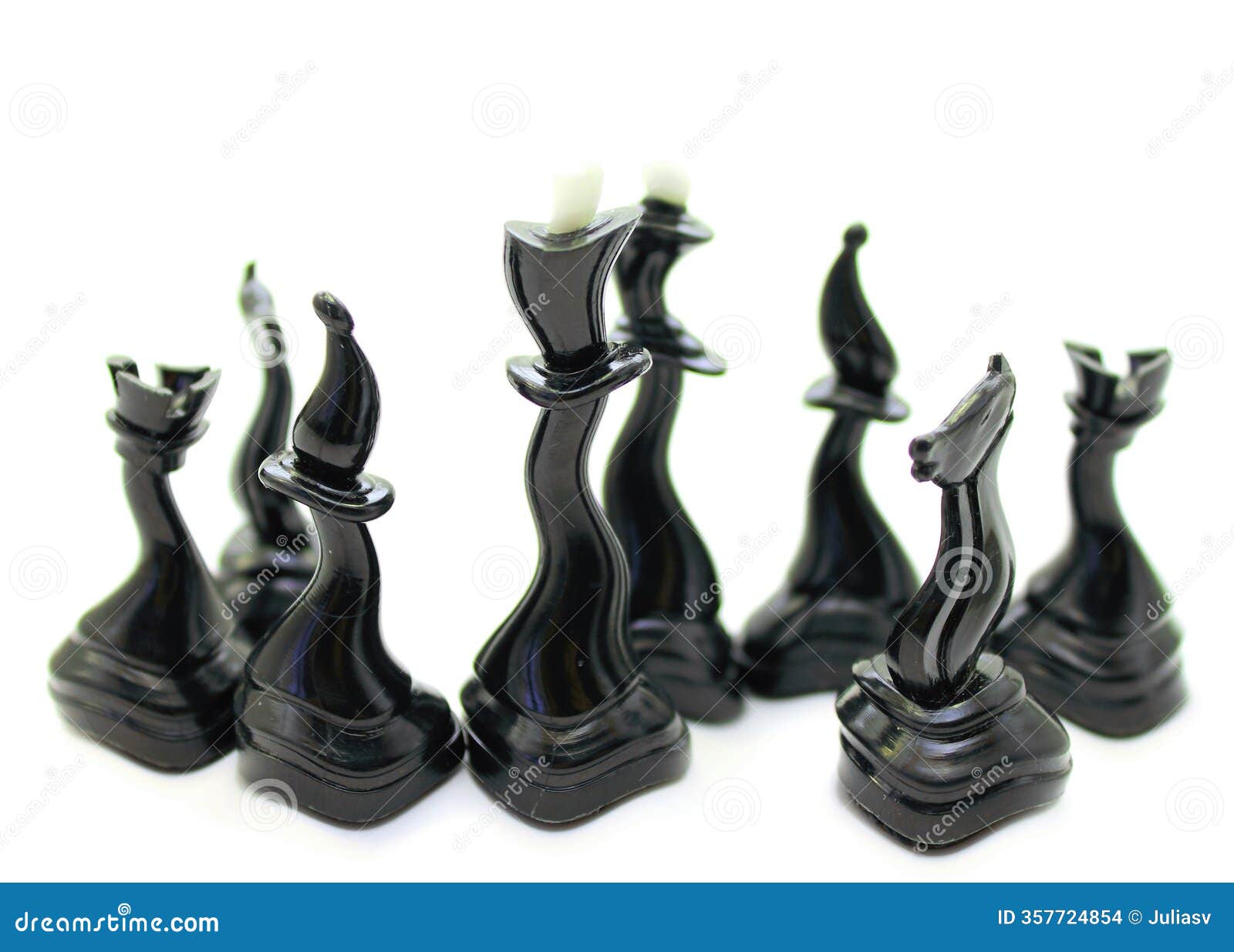 Abstract Image of Chess Pieces in Distorted Blurry Isolated on White ...