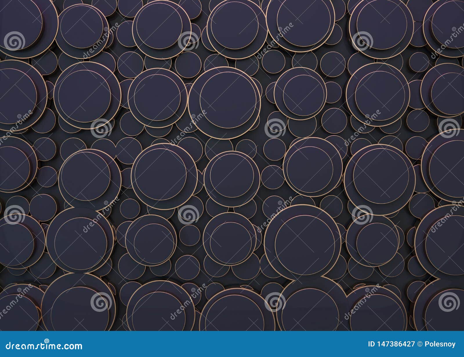 Abstract Image of Circles Background. 3D Stock Illustration ...