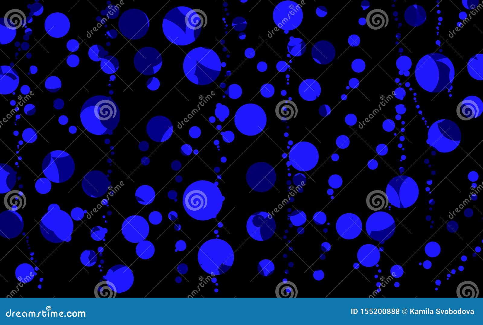 A Cluster of Blue Overlapping Circles Stock Illustration - Illustration ...