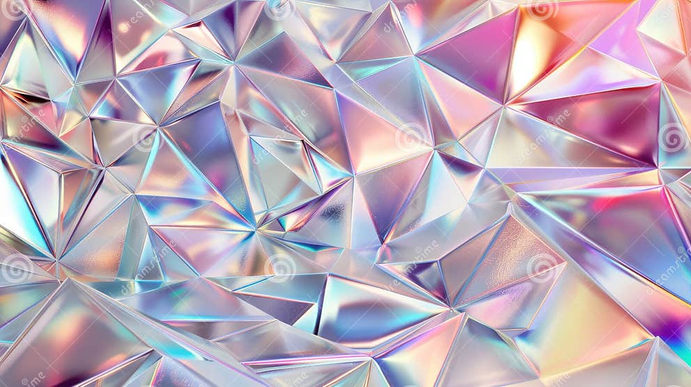 An Abstract Image of a Cluster of Shimmering Crystal Shards Stock ...