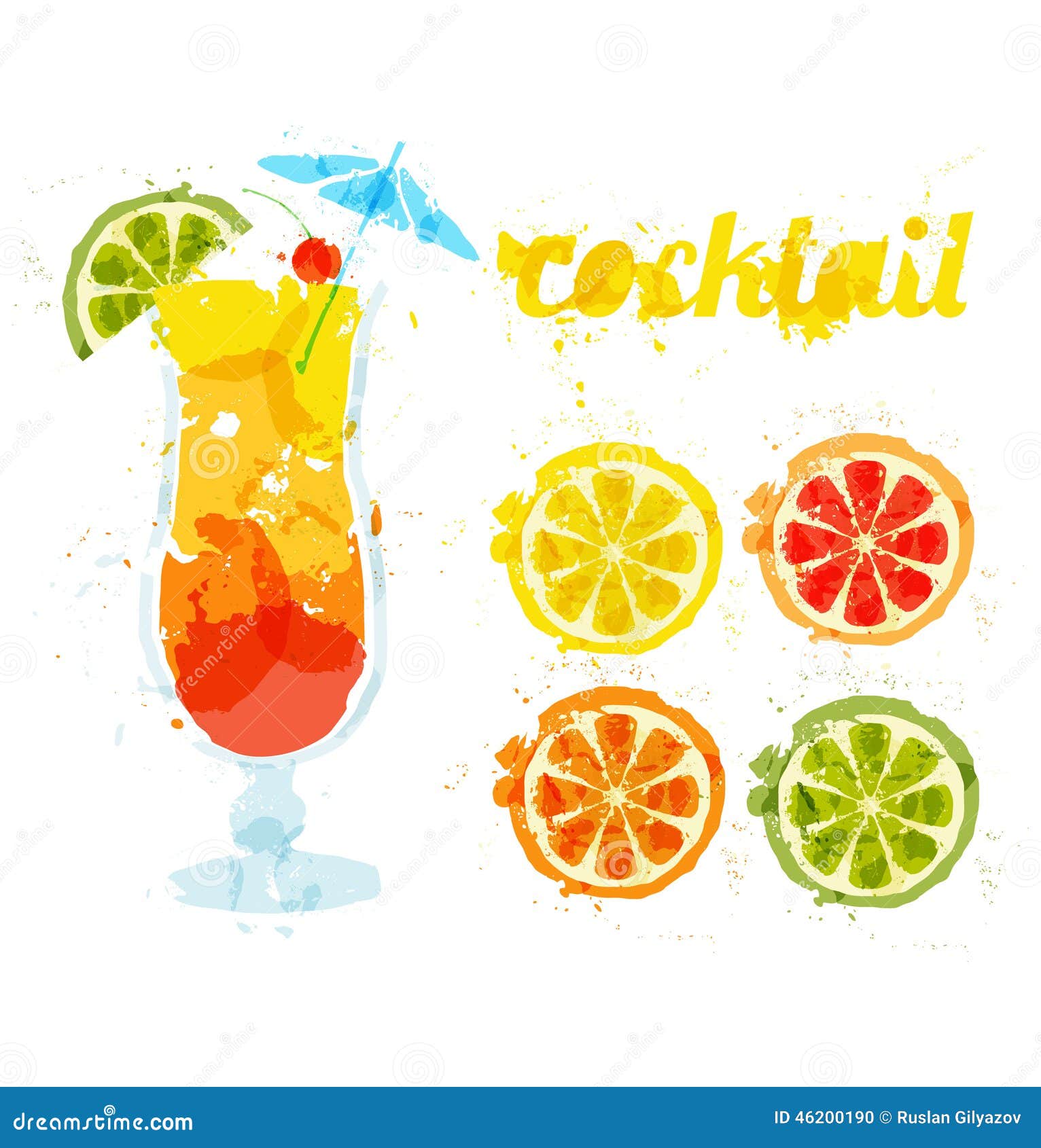 Abstract Image of a Cocktail Stock Vector - Illustration of margarita ...