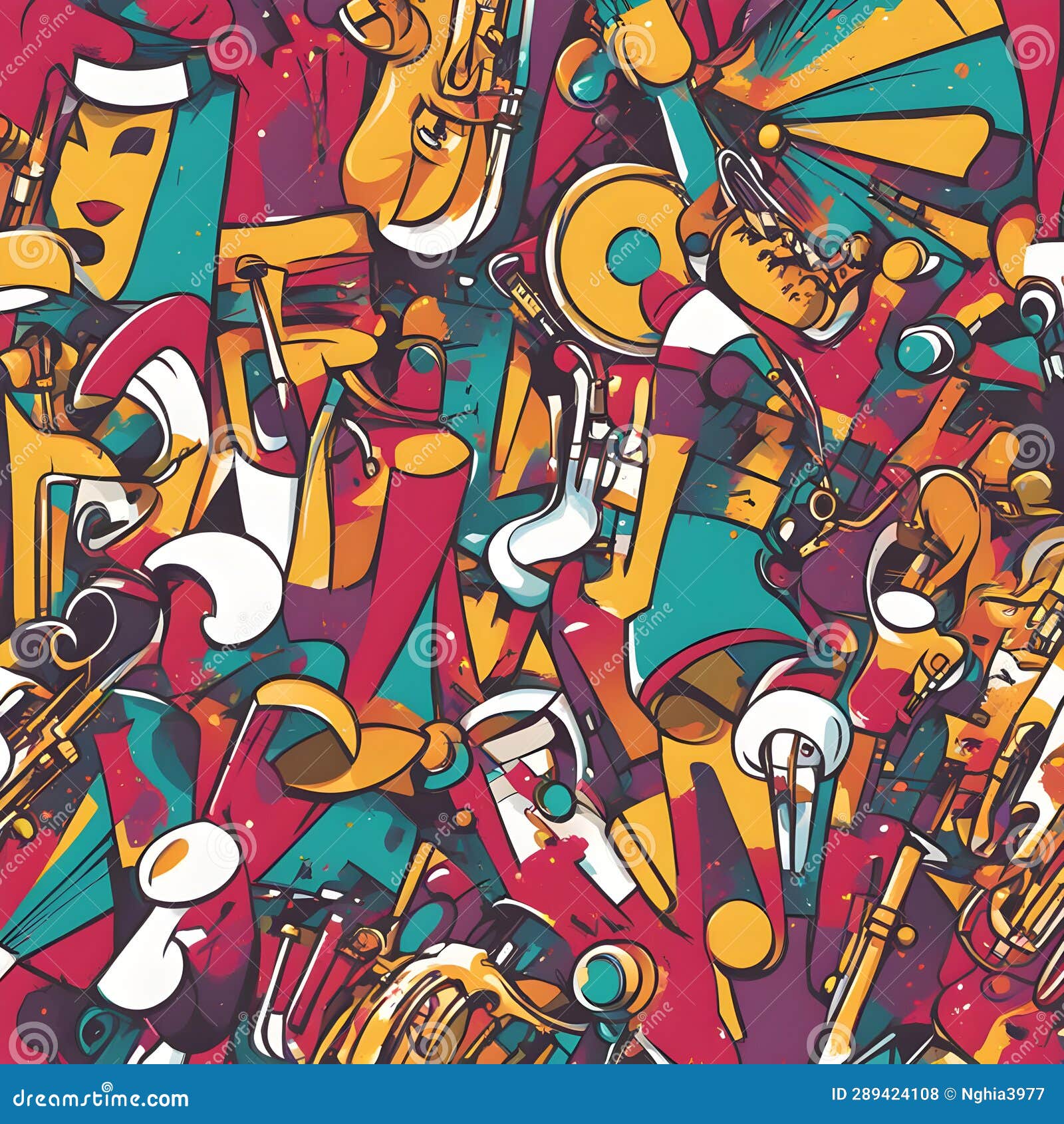 Jazzy Jubilation stock illustration. Illustration of circle - 289424108