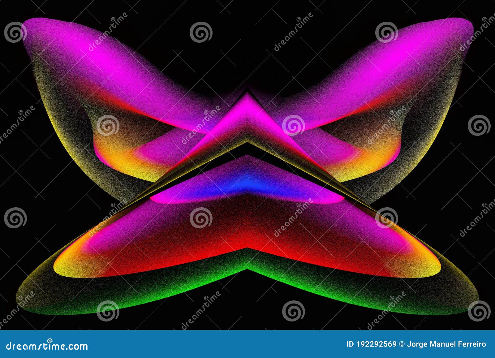 Abstract Image of Colorful Butterfly Shaped Stock Illustration ...