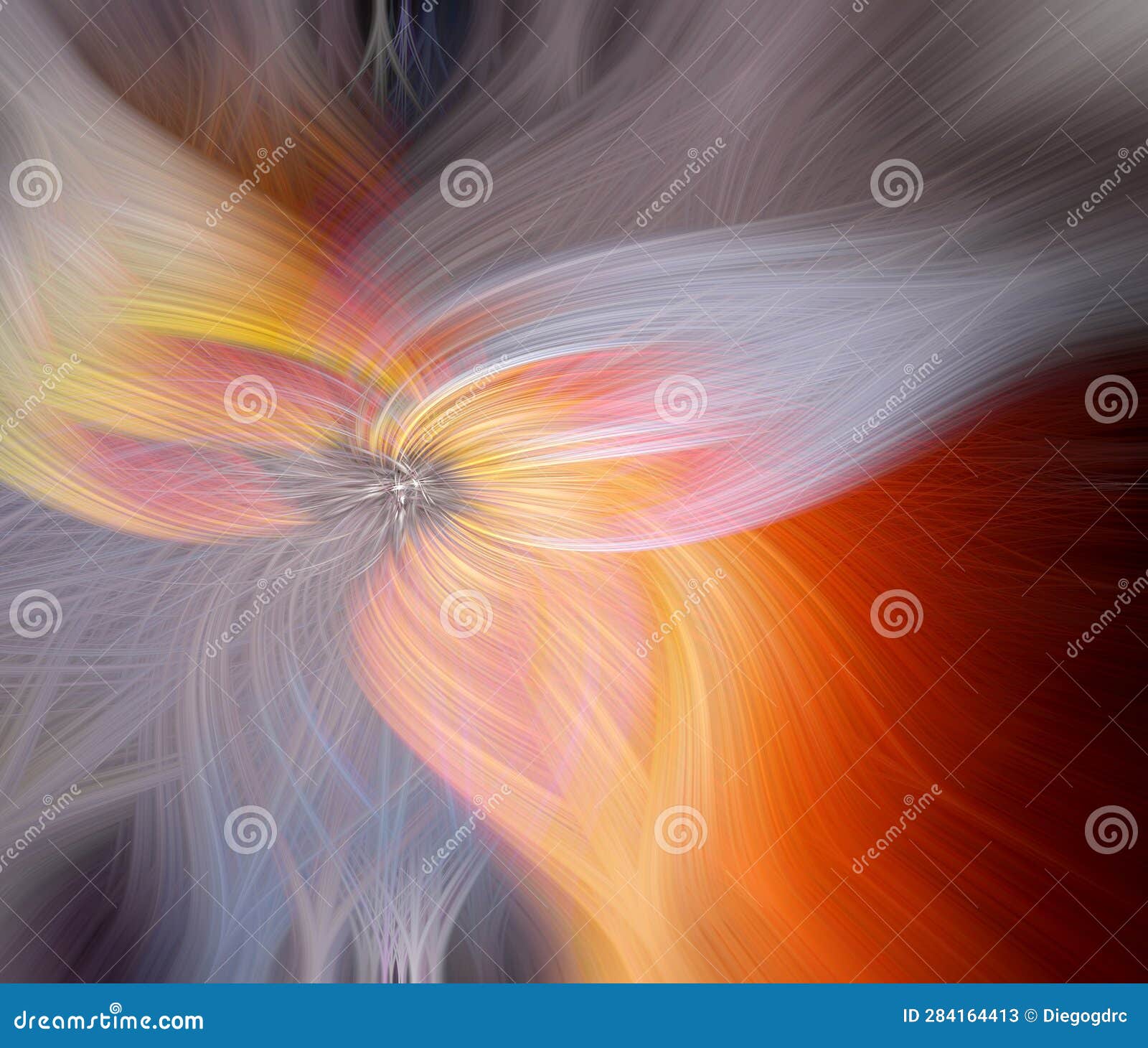 Abstract Image of Colorful Lines with Random Curved Paths Stock ...