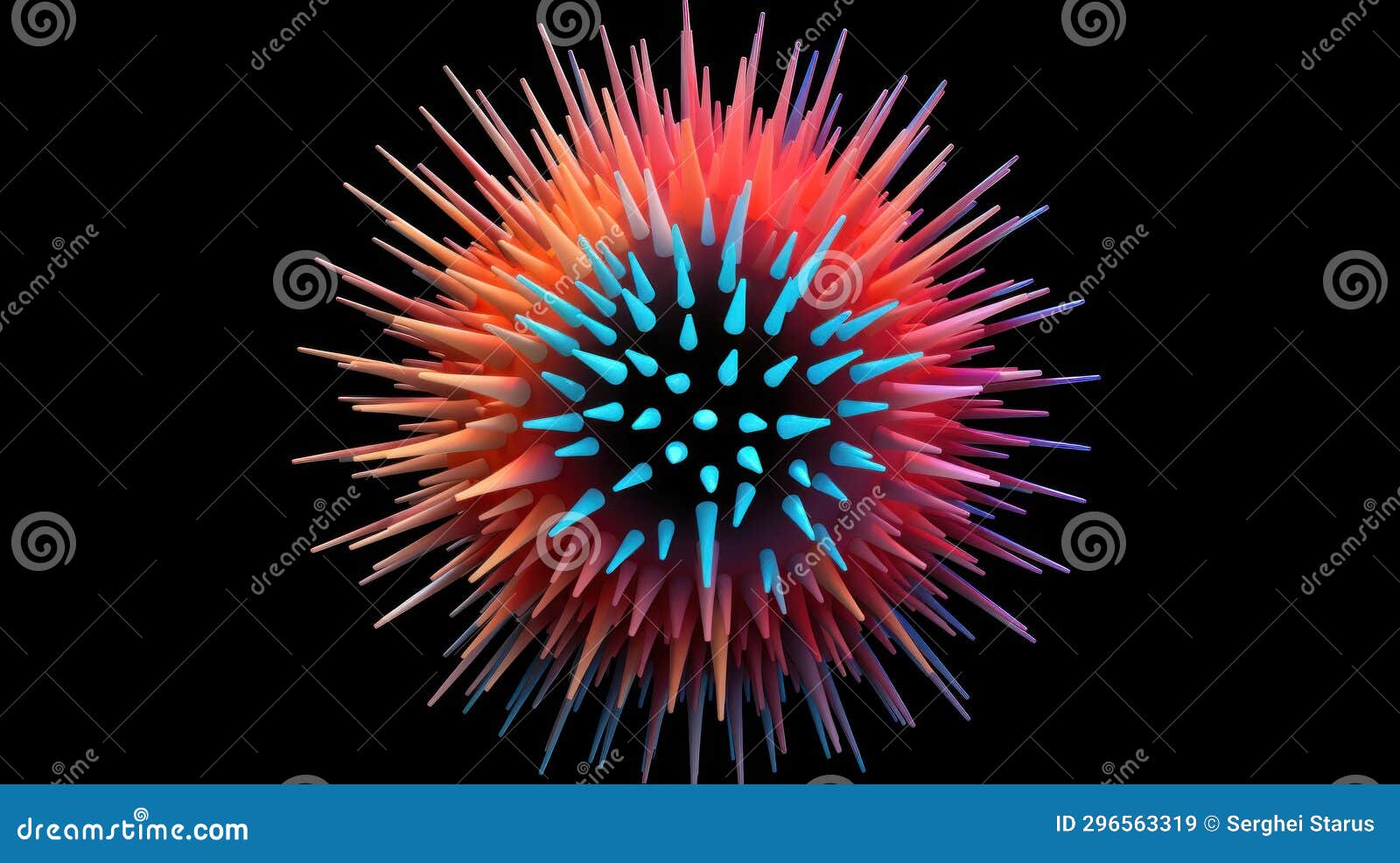 An Abstract Image of a Colorful, Multi - Colored Spike, AI Stock ...