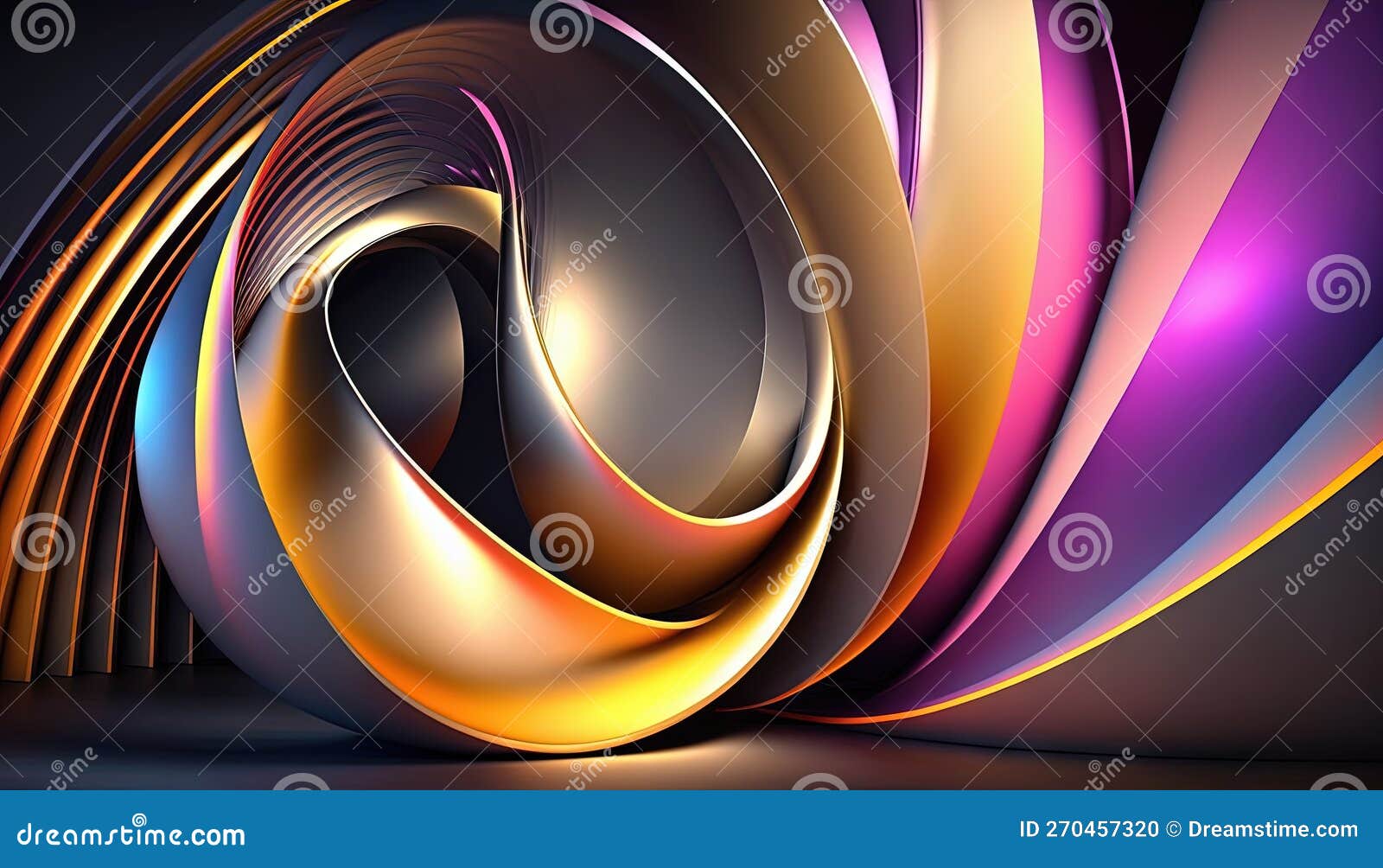 An Abstract Image of a Colorful Object with a Black Background. Stock ...