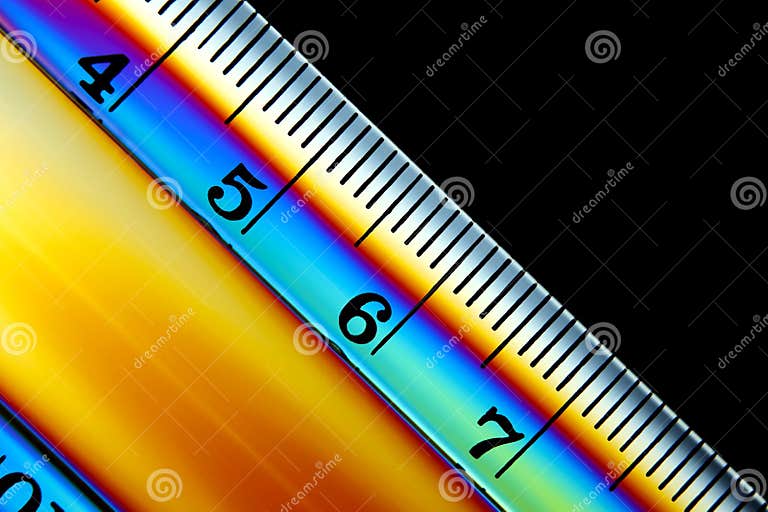 Abstract Image of Colorful Ruler Stock Photo - Image of millimetre ...