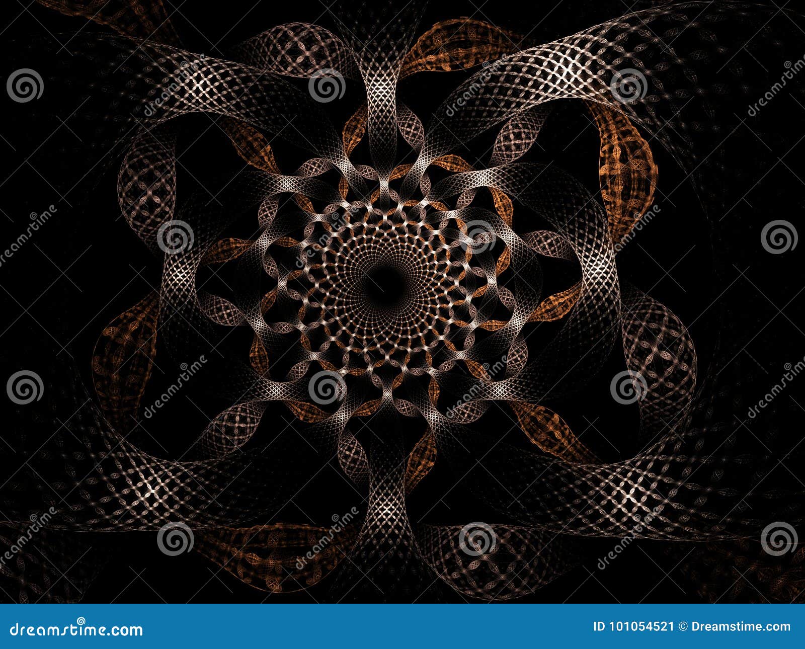 Abstract Image of a Vibrating Circle of Woven Ribbons. Stock ...