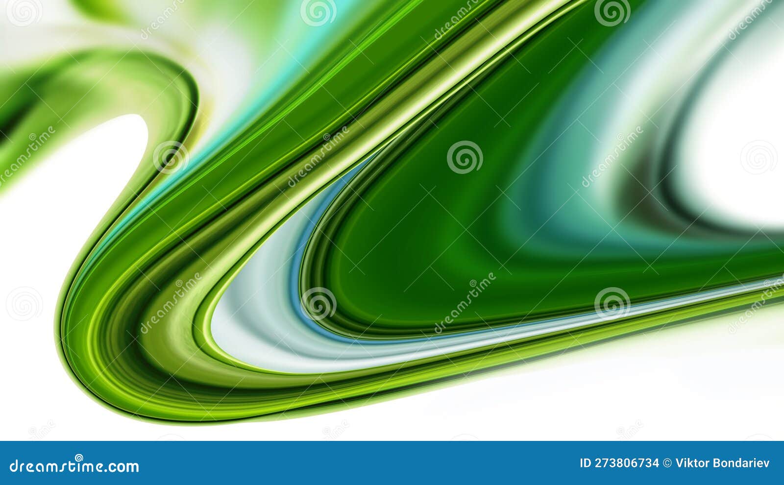 Abstract Image Consisting of Green Smooth Lines Resembling Sea Waves ...