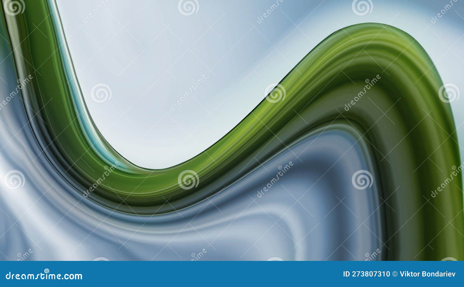 Abstract Image Consisting of Green Smooth Lines Resembling Sea Waves ...